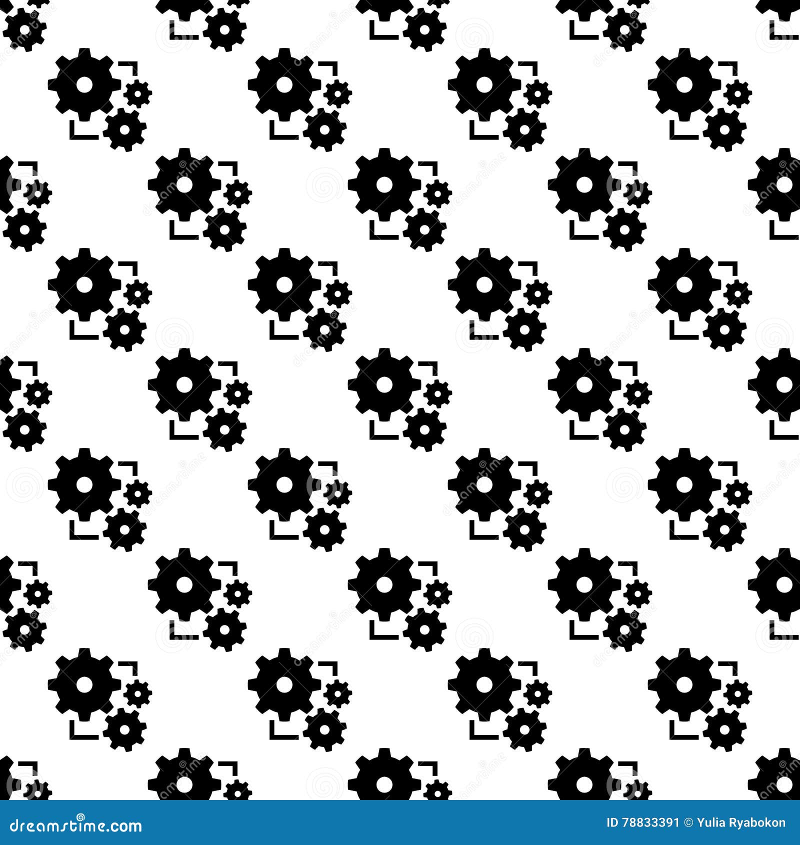 Gear pattern seamless stock vector. Illustration of machinery - 78833391
