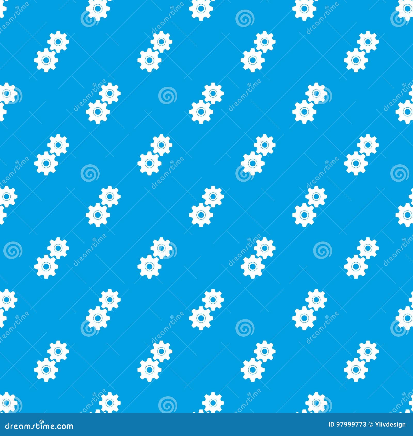 Gear pattern seamless blue stock vector. Illustration of engine - 97999773
