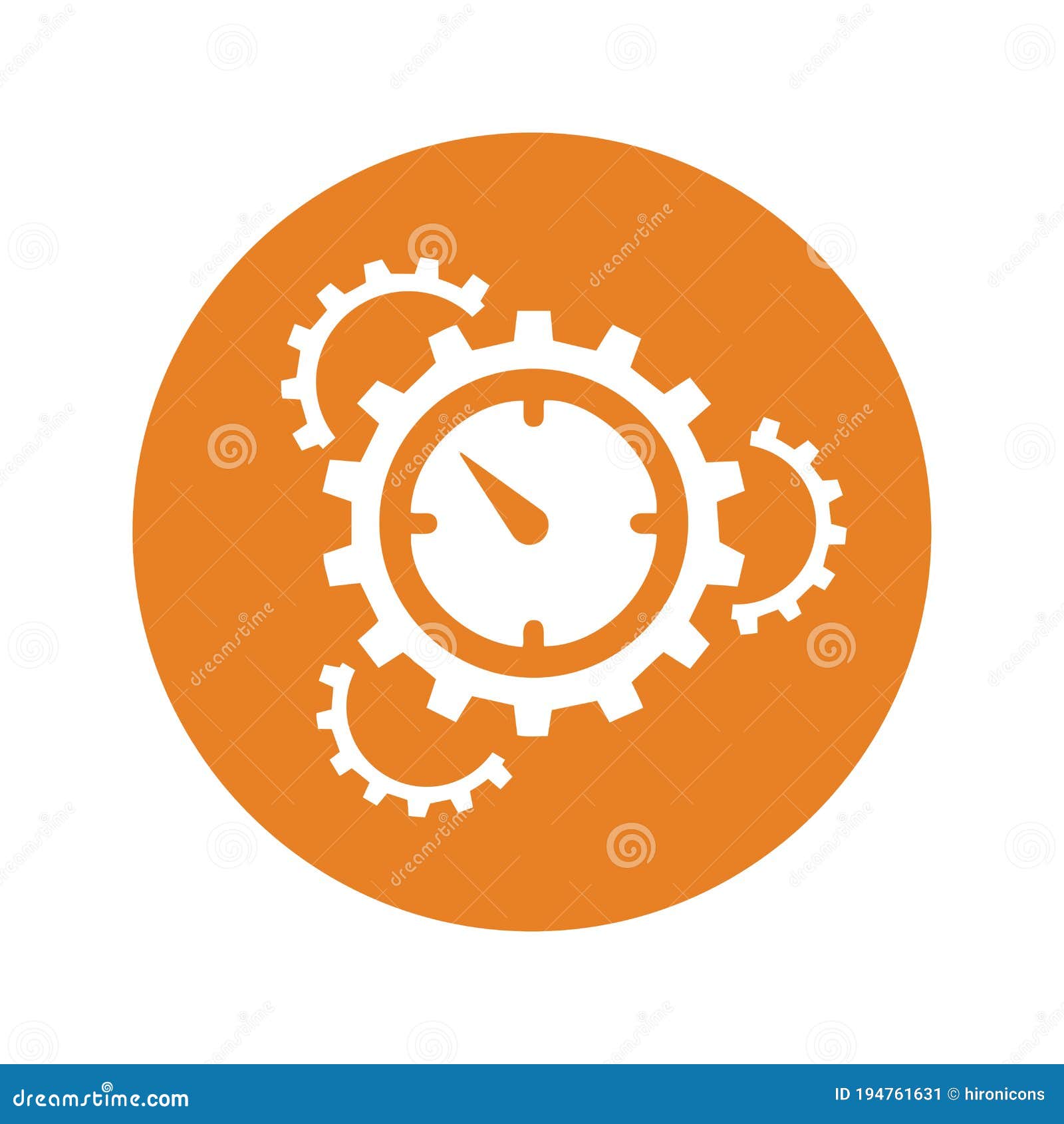 Gear, Performance Icon / Orange Version Stock Vector - Illustration of ...