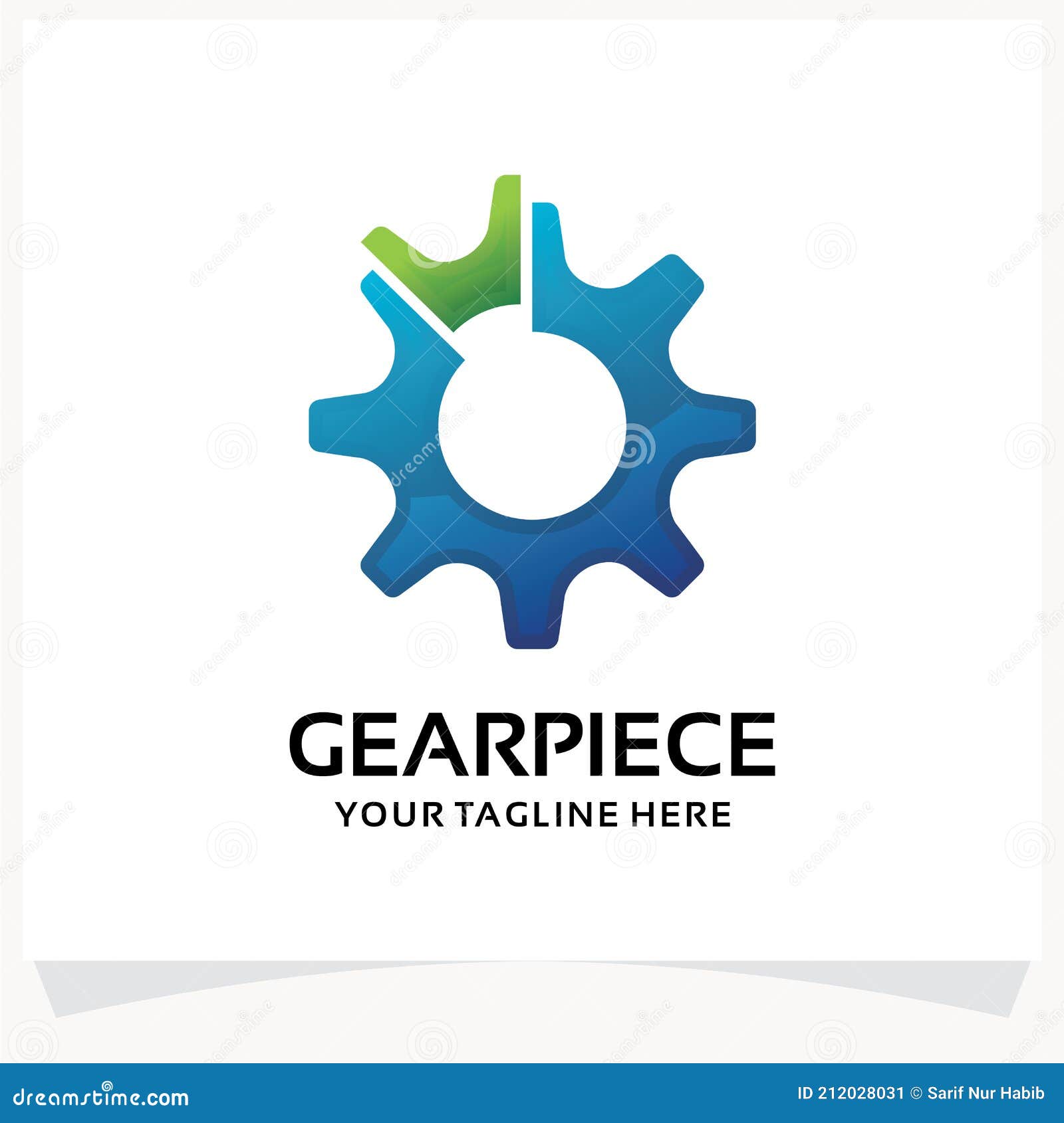 Gear Piece Logo Design Template Inspirations Stock Vector ...