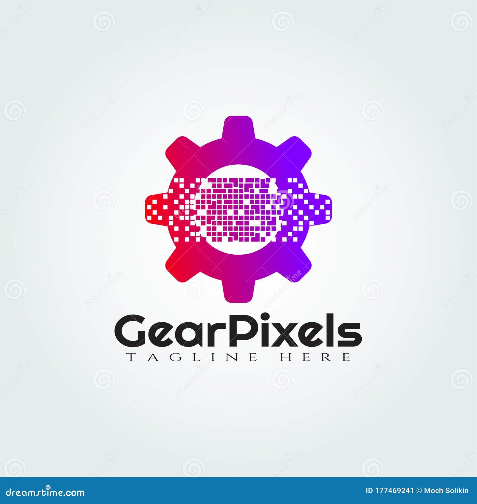 Gear Pixel Vector Logo Design,technology Icon Stock Vector ...