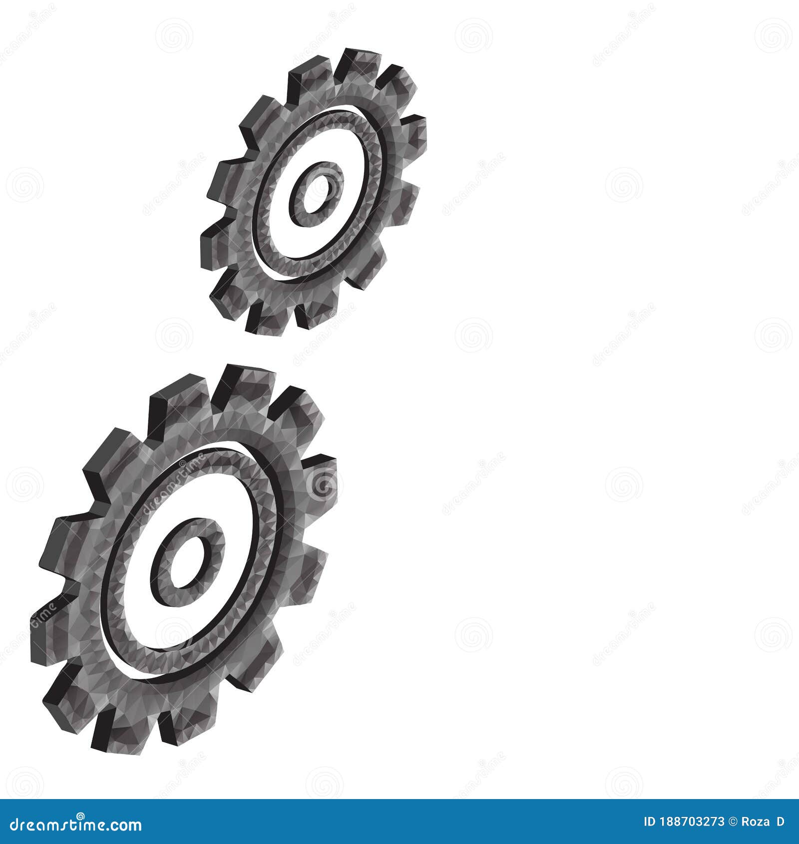 Gear, polygon, isometric stock vector. Illustration of model - 188703273