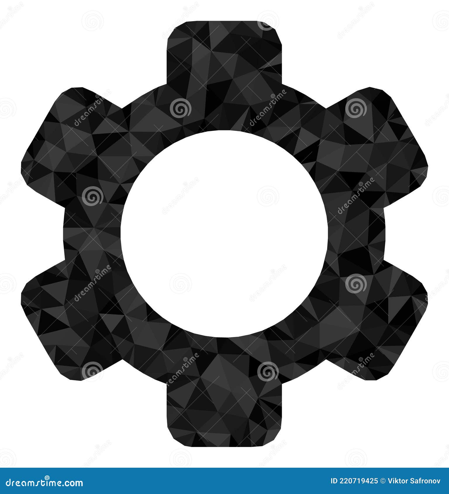Gear Polygonal Icon stock vector. Illustration of configuration - 220719425