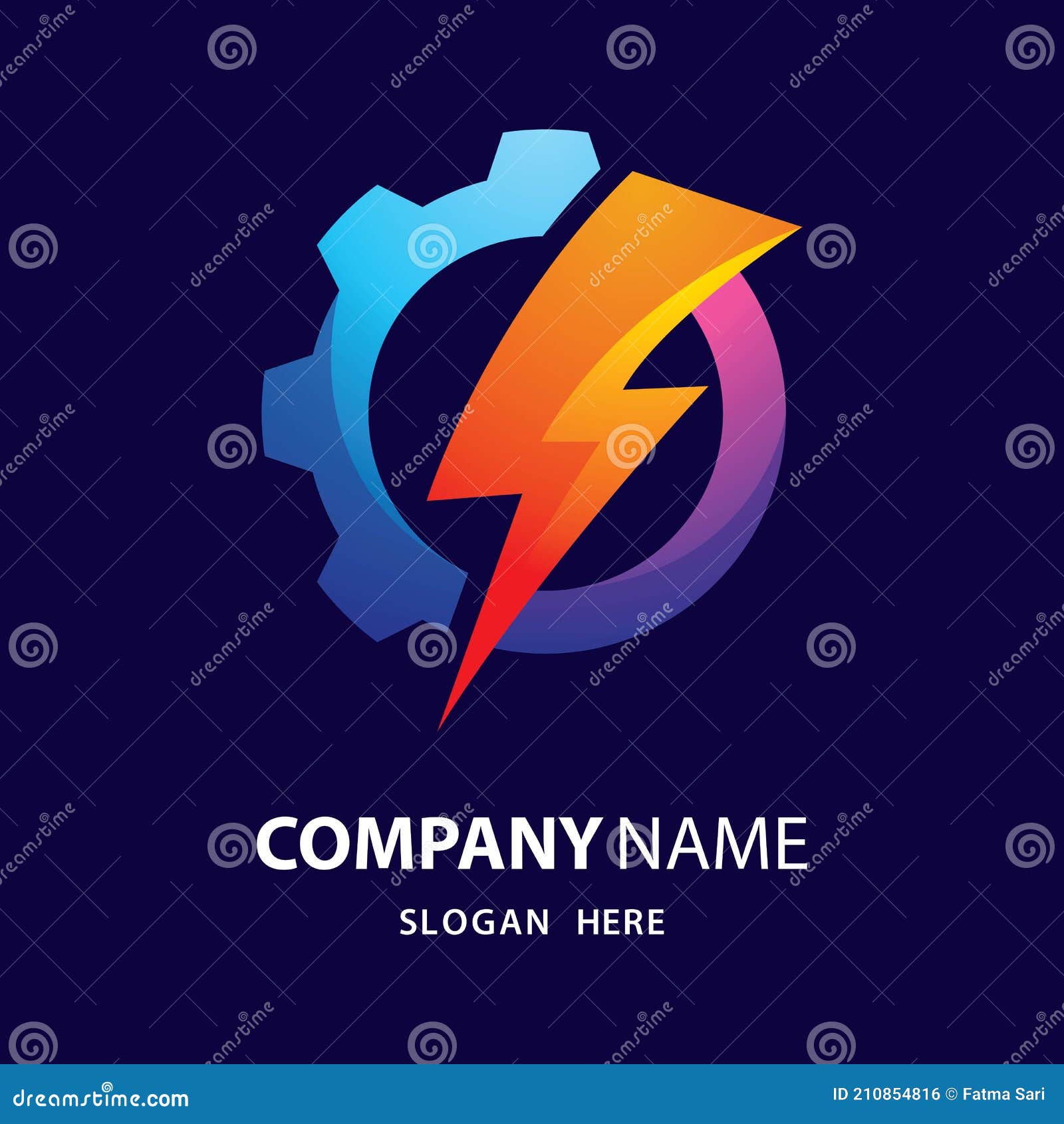 Gear power logo images stock vector. Illustration of engineer - 210854816