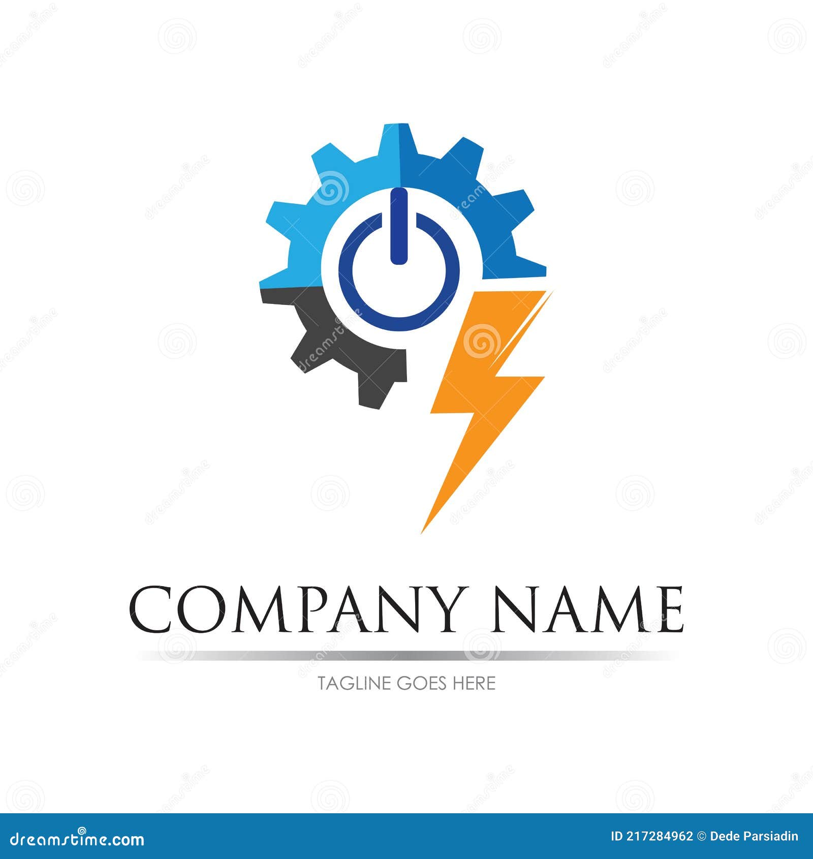 Gear Power Logo Images Illustration Design Template Stock Vector ...