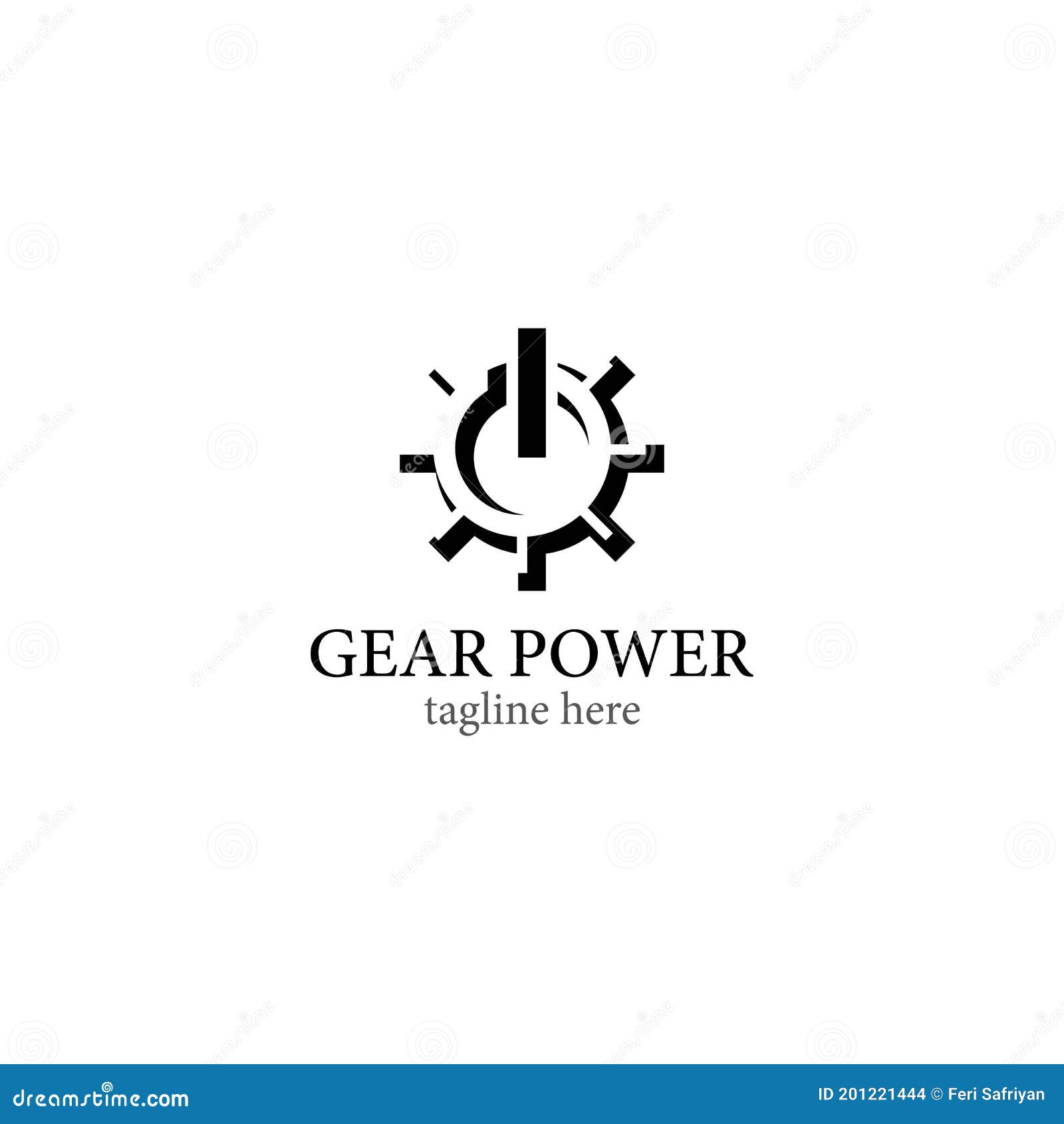 Gear power logo template stock vector. Illustration of bold - 201221444