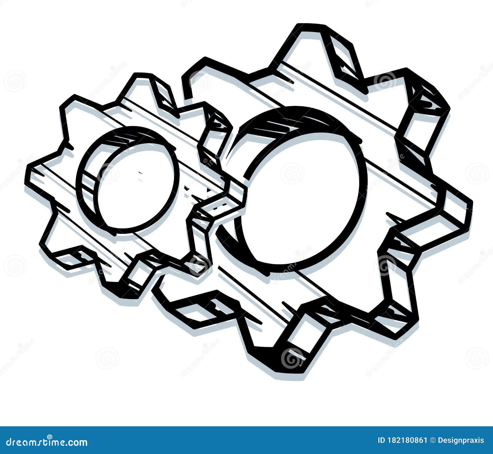 Gear Process Icon stock vector. Illustration of business - 182180861