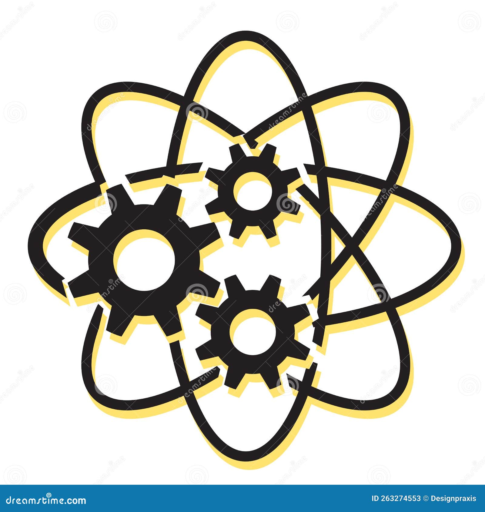 Gear Process Icon stock vector. Illustration of ideas - 263274553