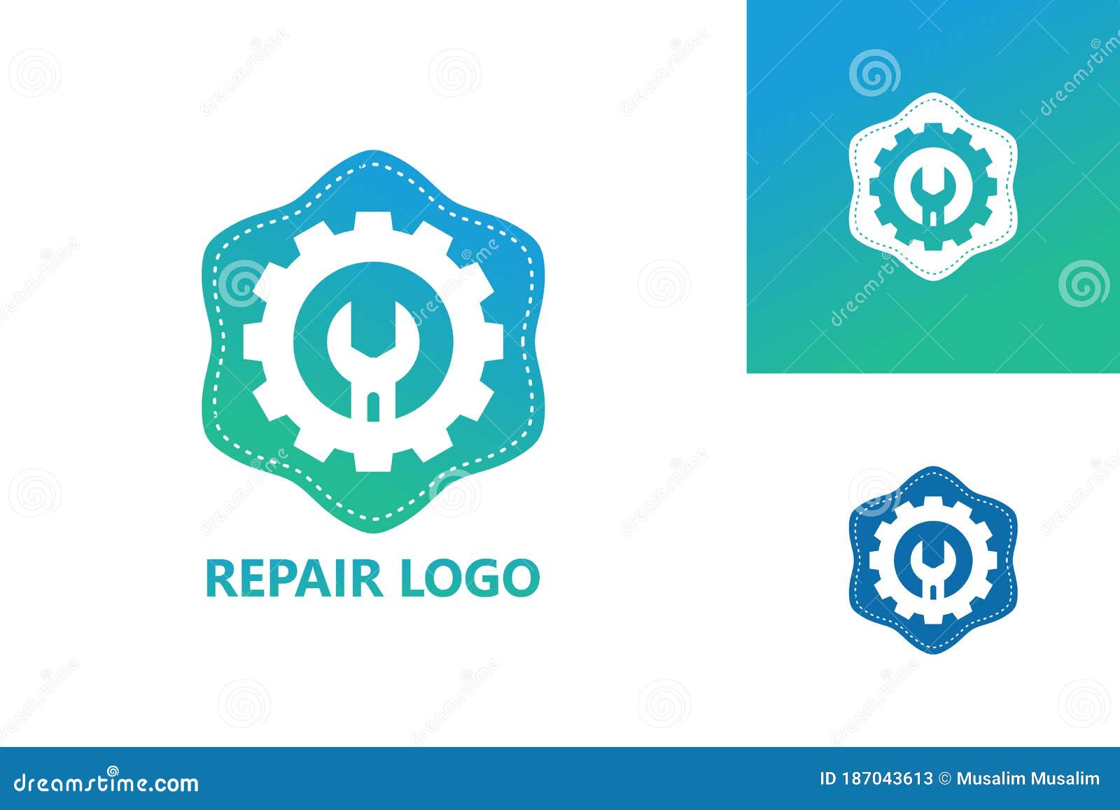 Gear Repair Logo Template Design Vector, Emblem, Design Concept ...