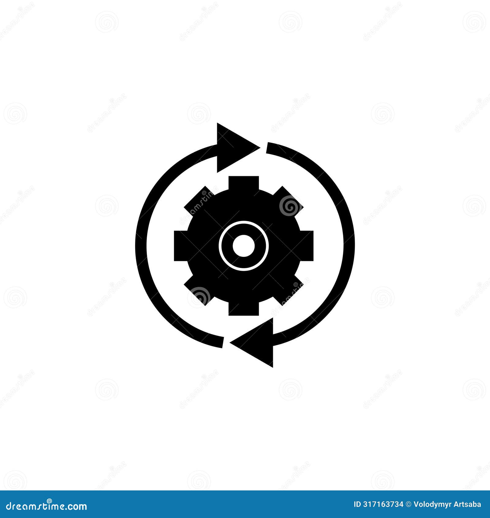 Gear Rotation Direction Flat Vector Icon Stock Vector - Illustration of ...