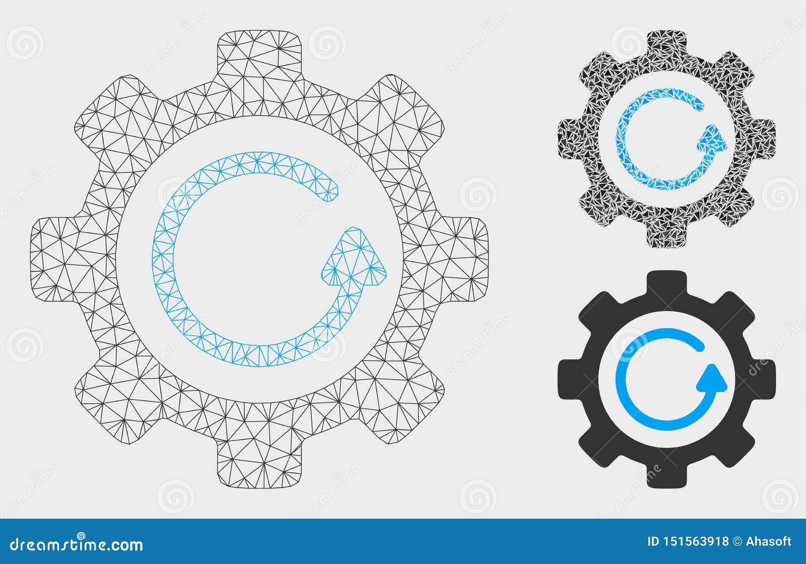 Gear Rotation Direction Vector Mesh Carcass Model and Triangle Mosaic ... Gear Rotation Direction Vector Mesh Carcass Model and Triangle Mosaic ...