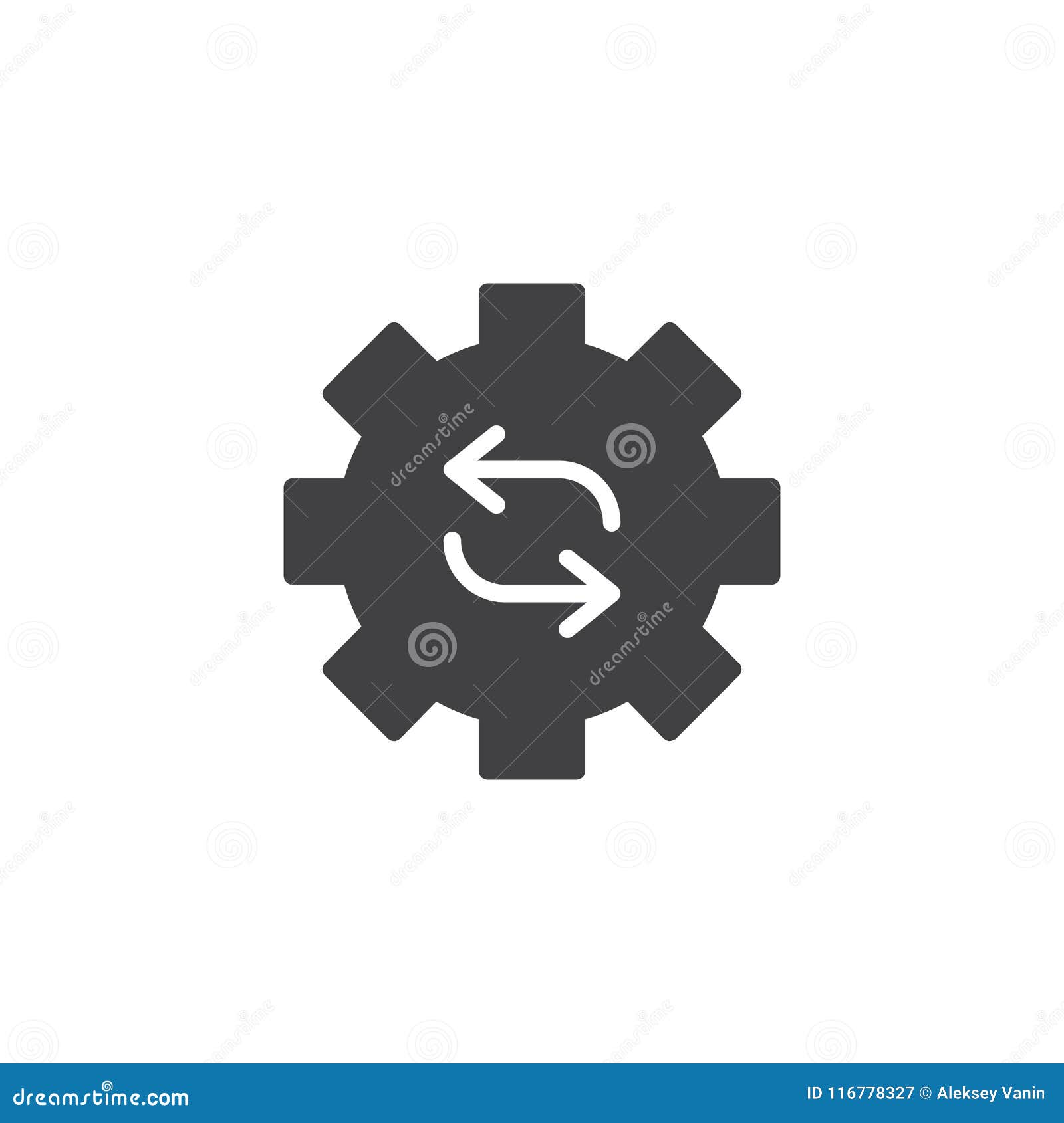 Gear rotation vector icon stock vector. Illustration of pictogram ...