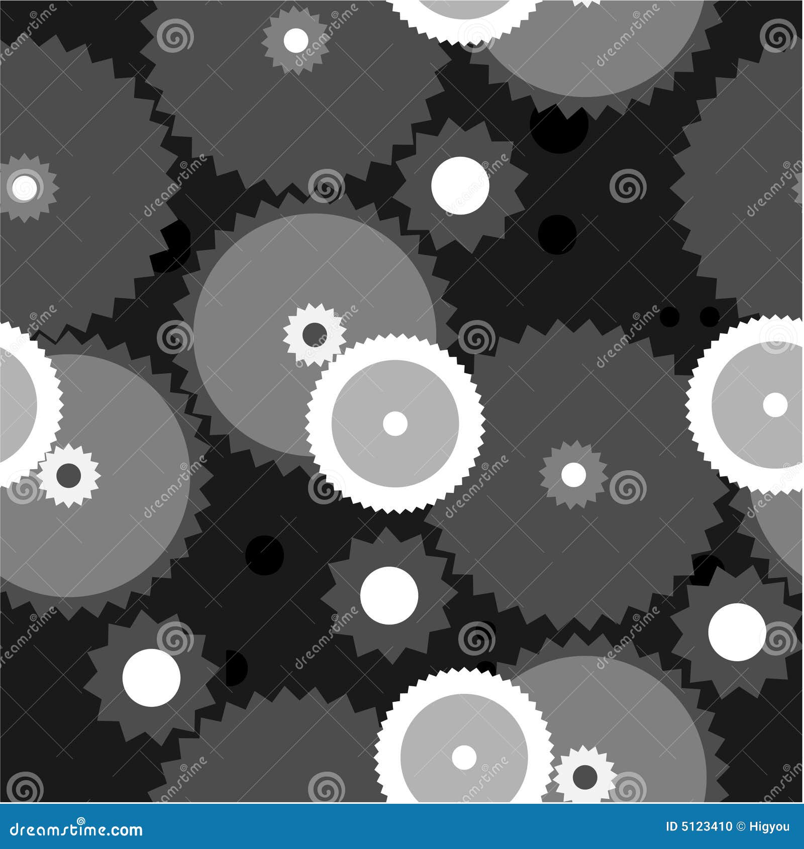 Gear Seamless stock vector. Illustration of pattern, tileable - 5123410