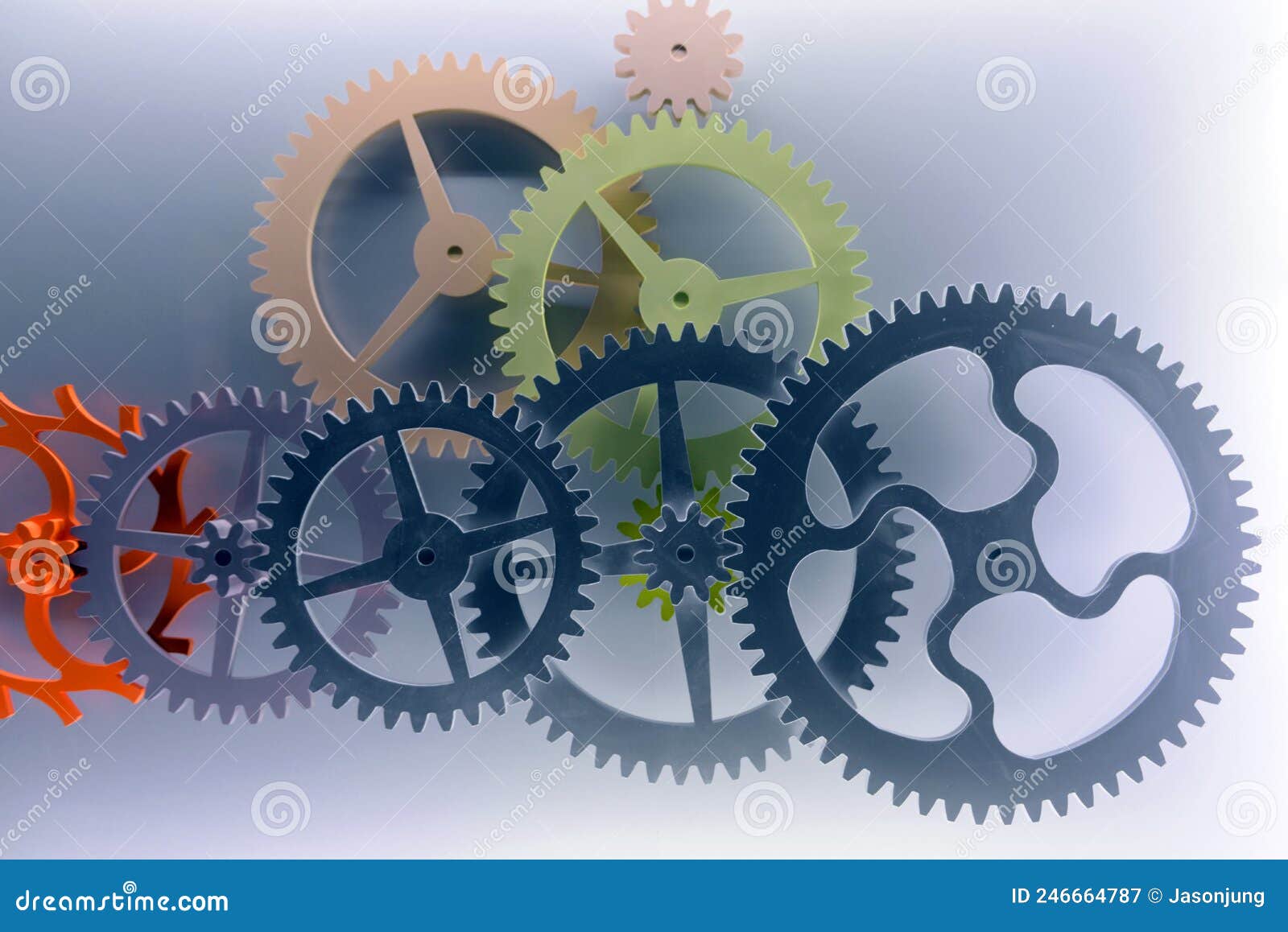 Gear set inside clock stock image. Image of component - 246664787