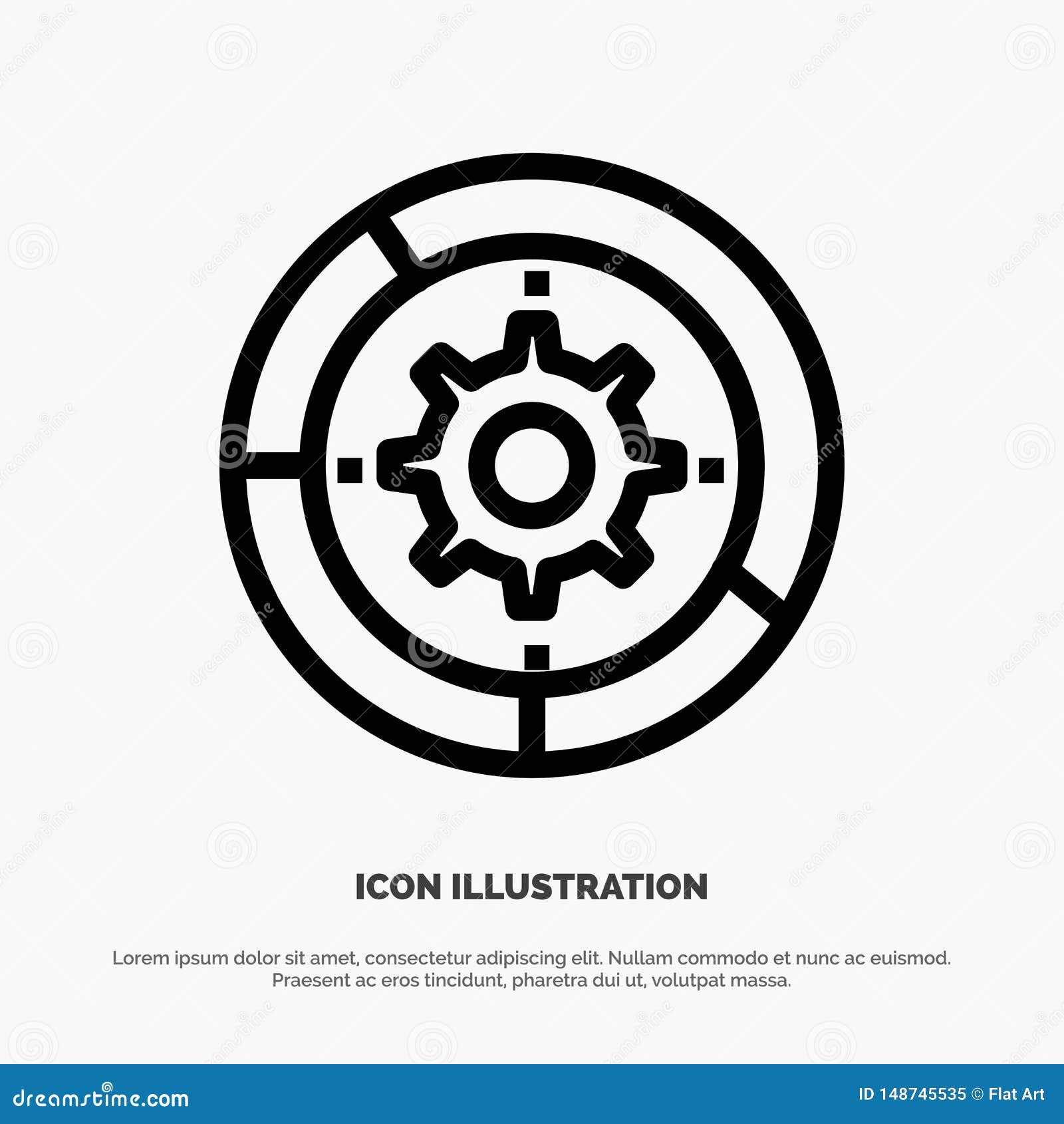 Gear, Settings, Setup, Engine, Process Line Icon Vector Stock Vector ...