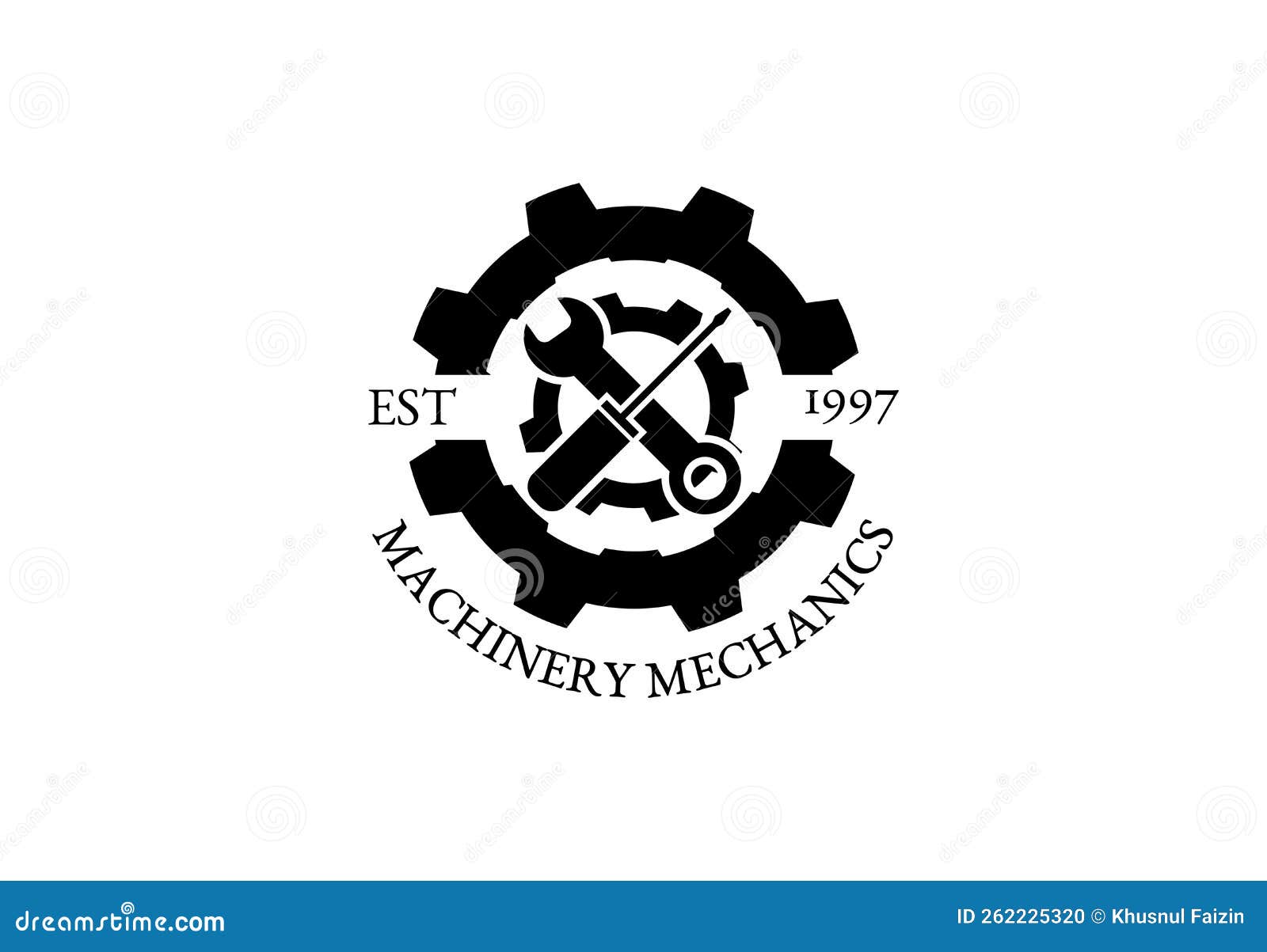 Gear Shape and Machine Repair Components for Machine Mechanic Logo ...