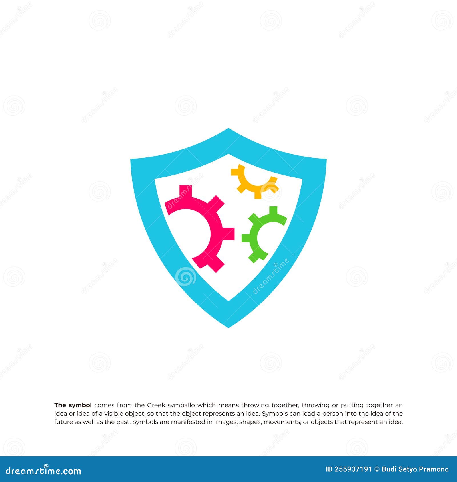 Gear Shield Logo Vector. Shield Gear Logo Design Concept Template Stock ...