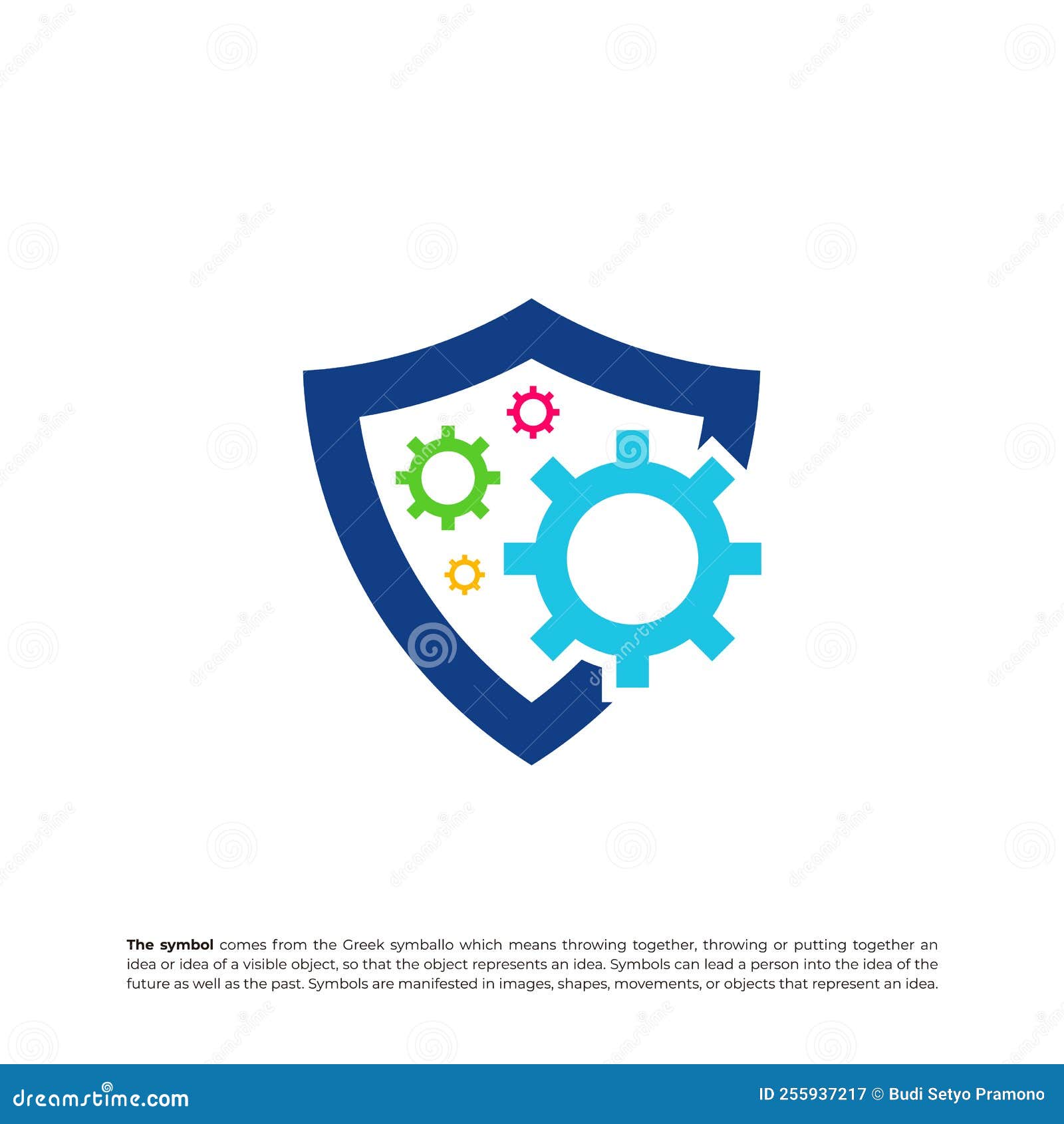 Gear Shield Logo Vector. Shield Gear Logo Design Concept Template Stock ...