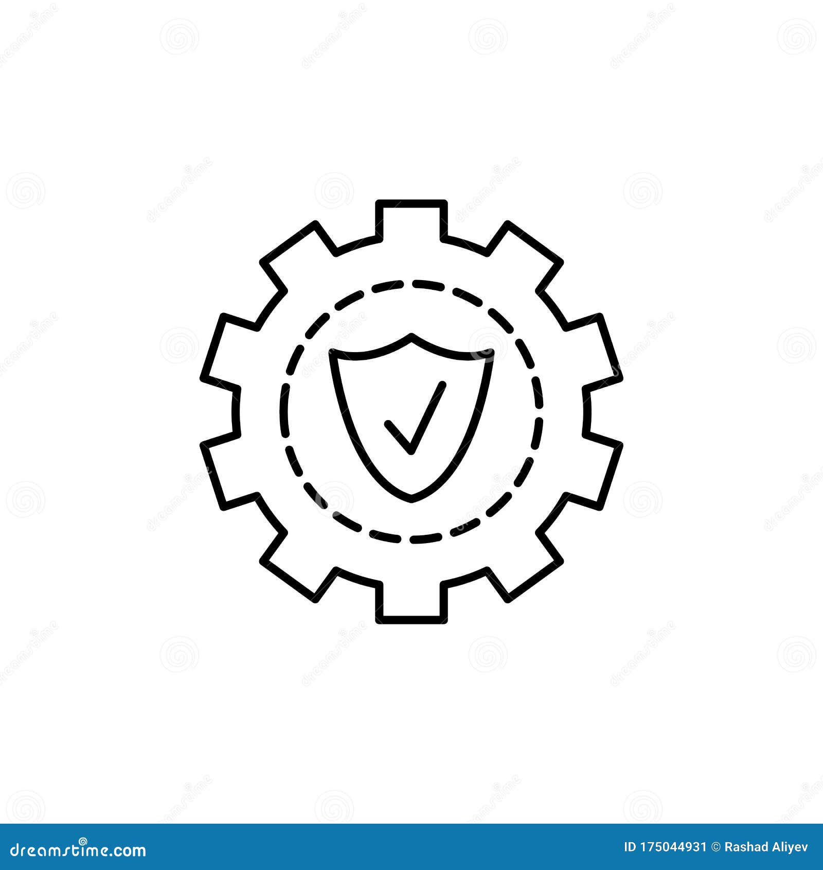 Gear, Shield, Safety Icon. Simple Line, Outline Vector Elements of ...