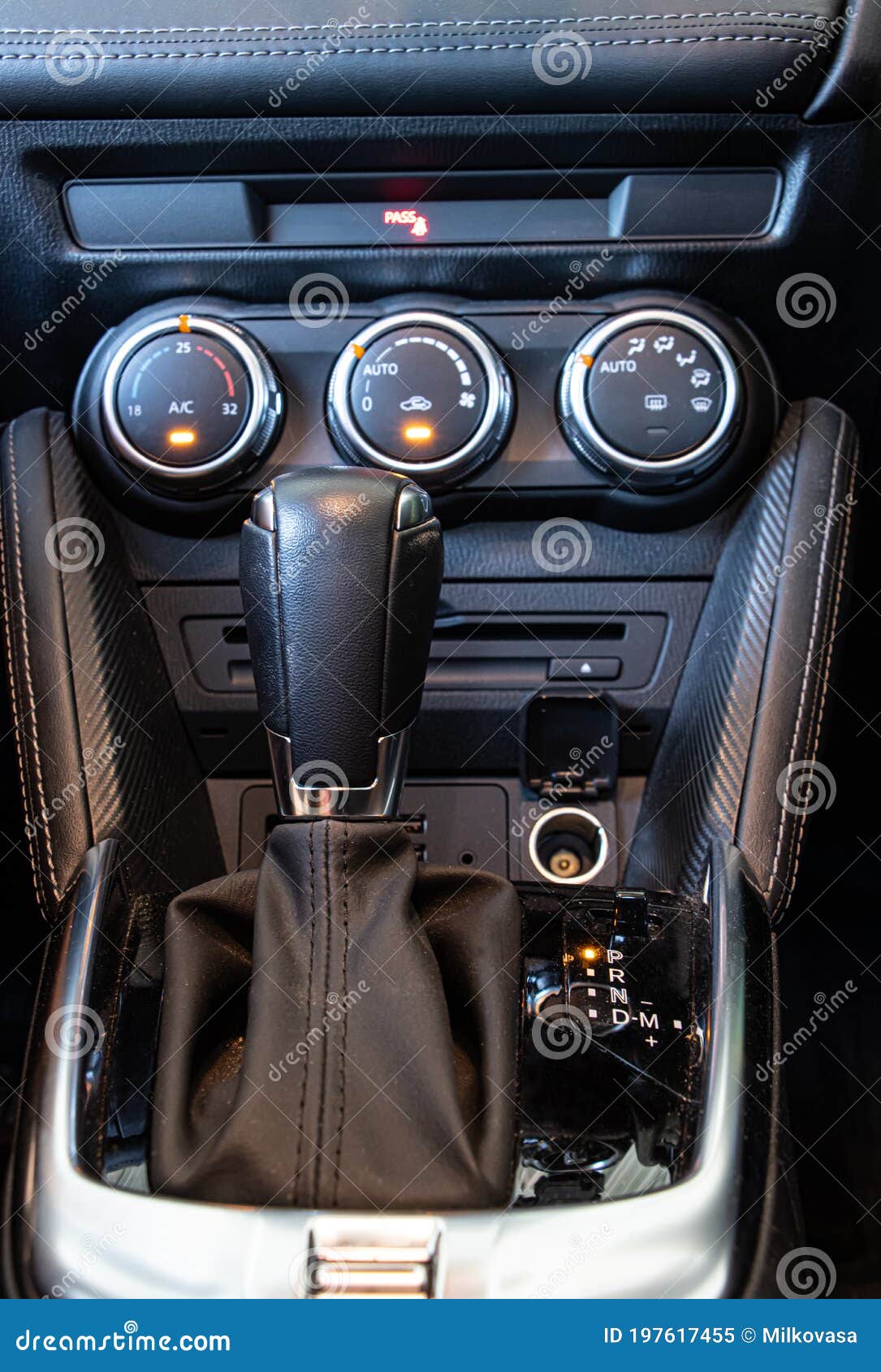 The Gear Shift of Automatic Transmission with Air Conditioning Controls ...