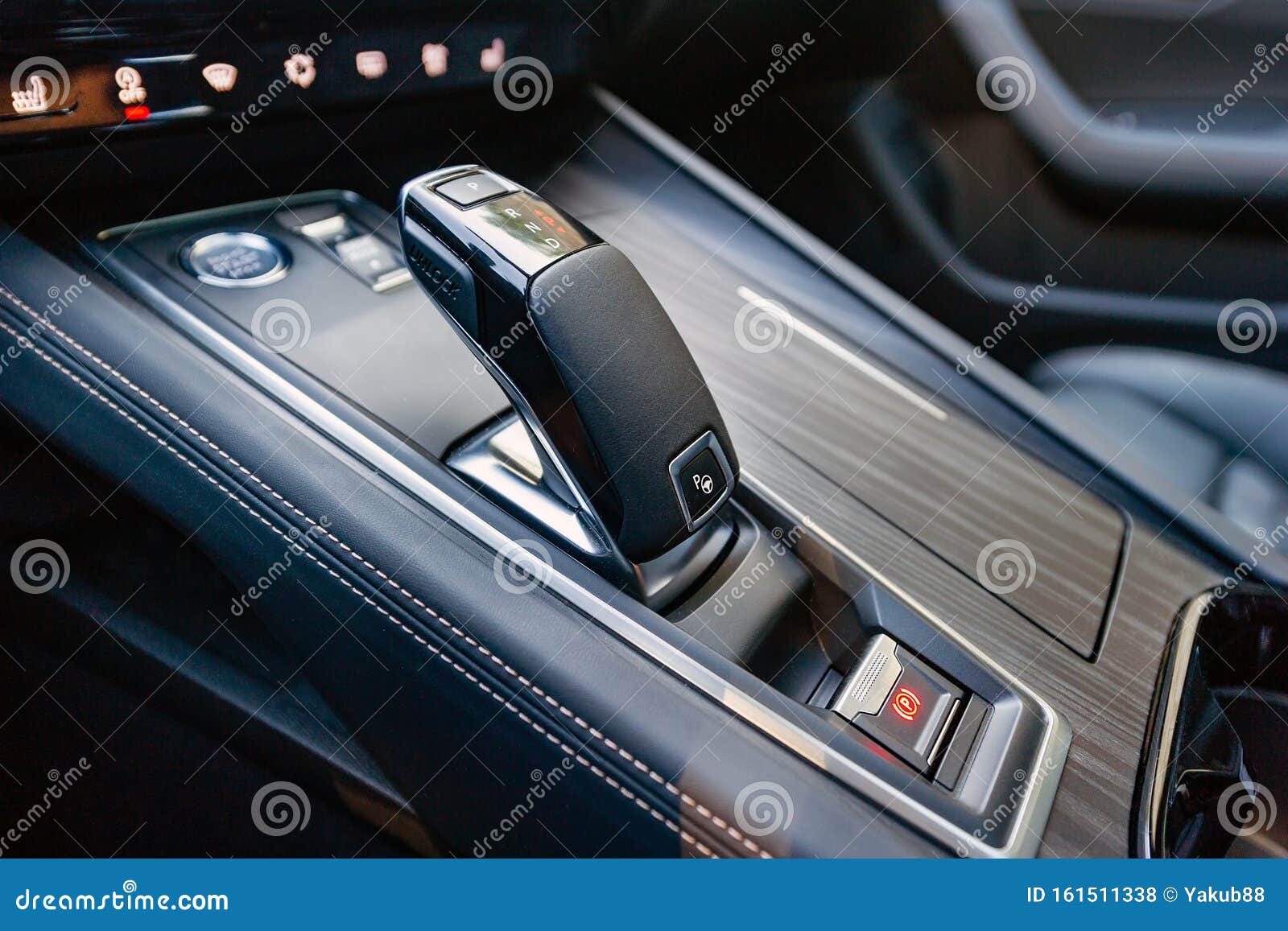 Gear shift in the car stock photo. Image of gearbox - 161511338