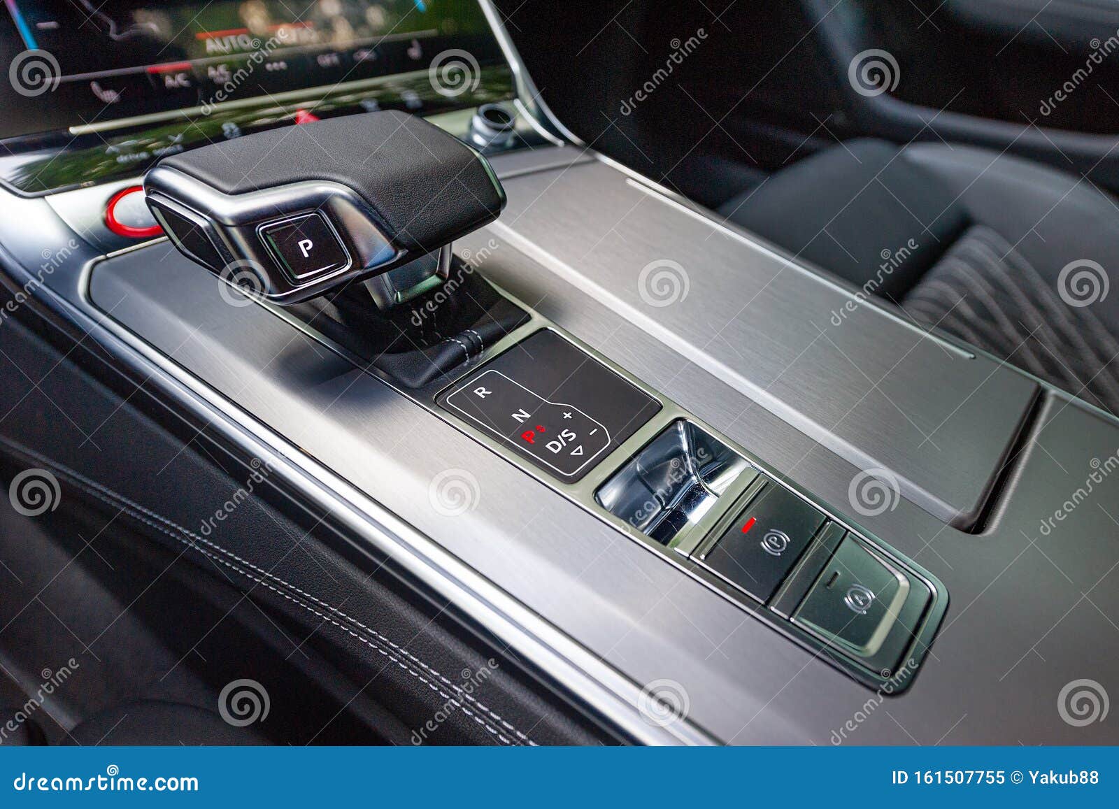 Gear shift in the car stock image. Image of control - 161507755