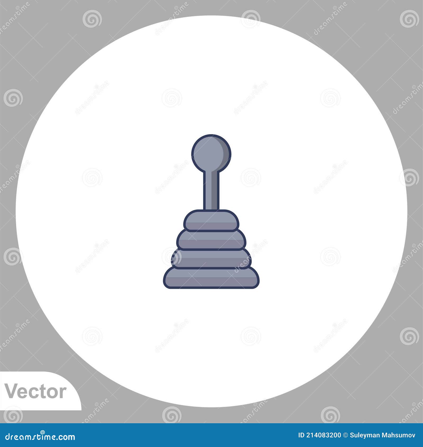 Gear Shift Vector Icon Sign Symbol Stock Vector - Illustration of flat ...