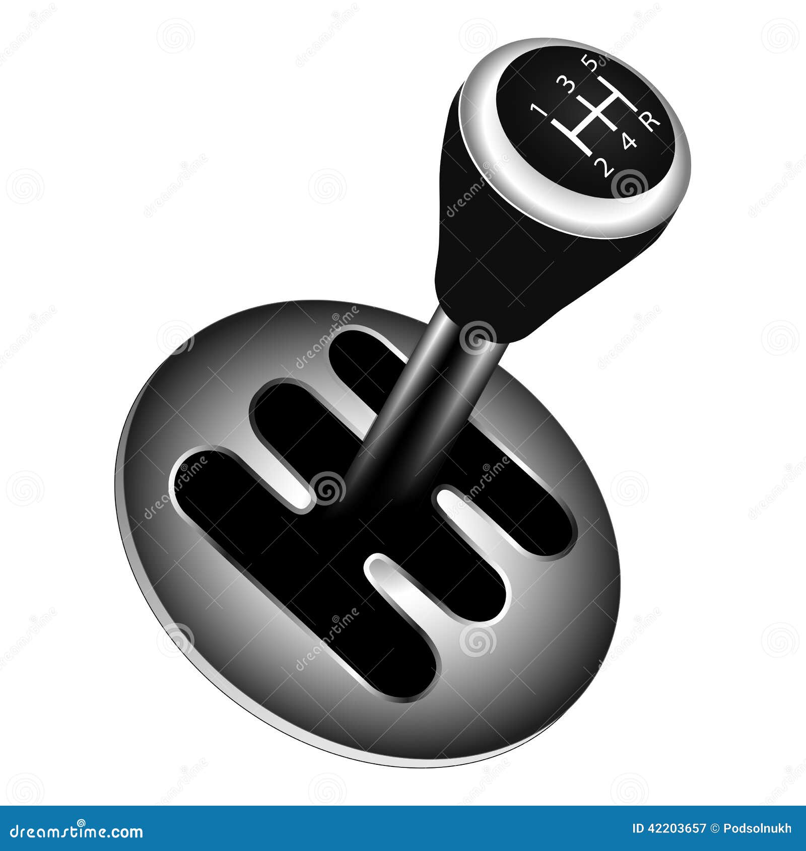 Gearbox Lever Icon On Paper Square Sticker With Shadow. Car Gearbox ...