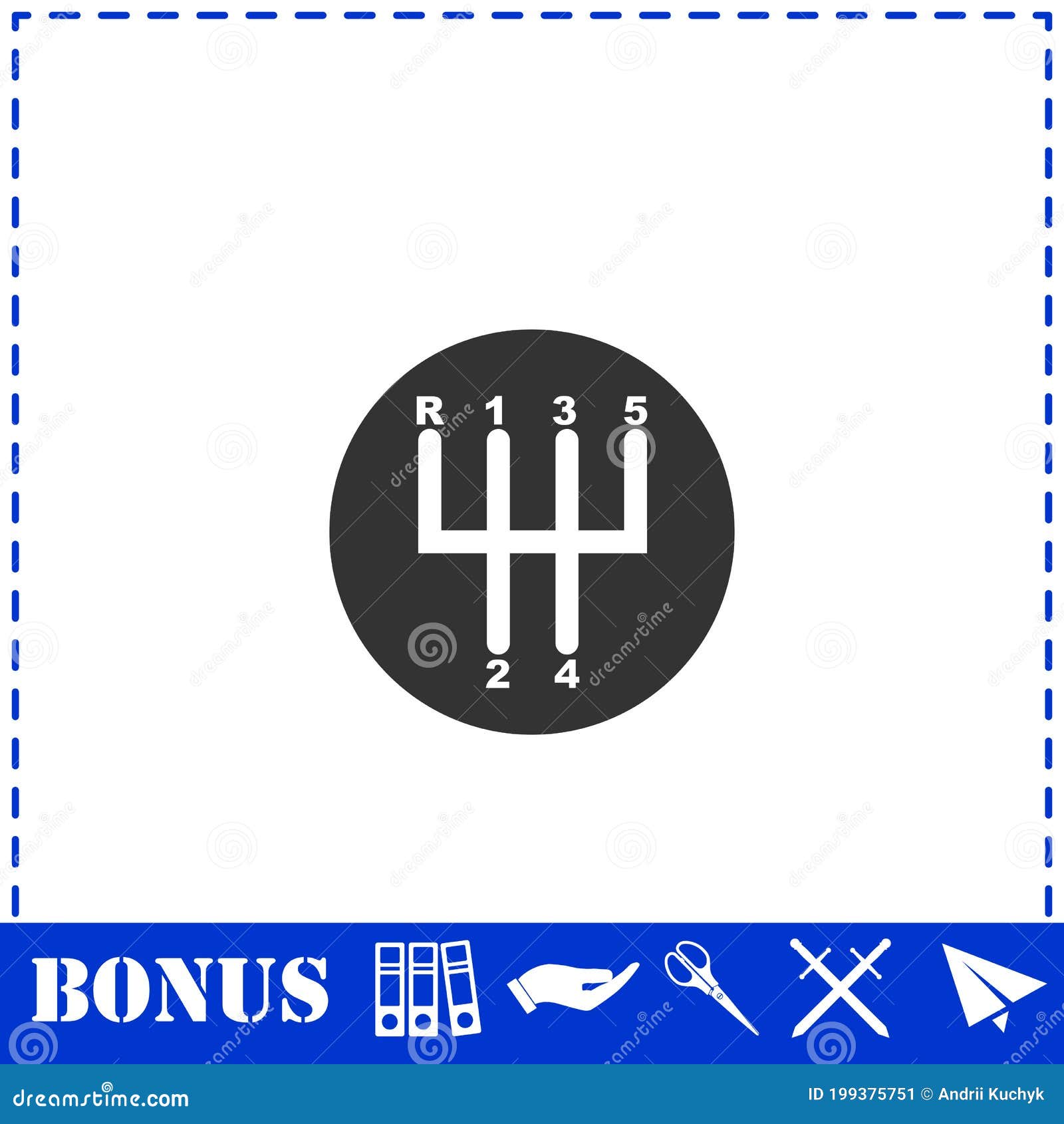 Gear Shifter. Icon Of Car Transmission. Manual Box Of Shifter. Symbol ...