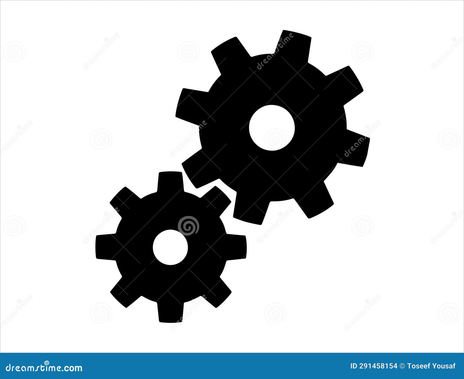 Gear Silhouette on White Background Stock Vector - Illustration of ...