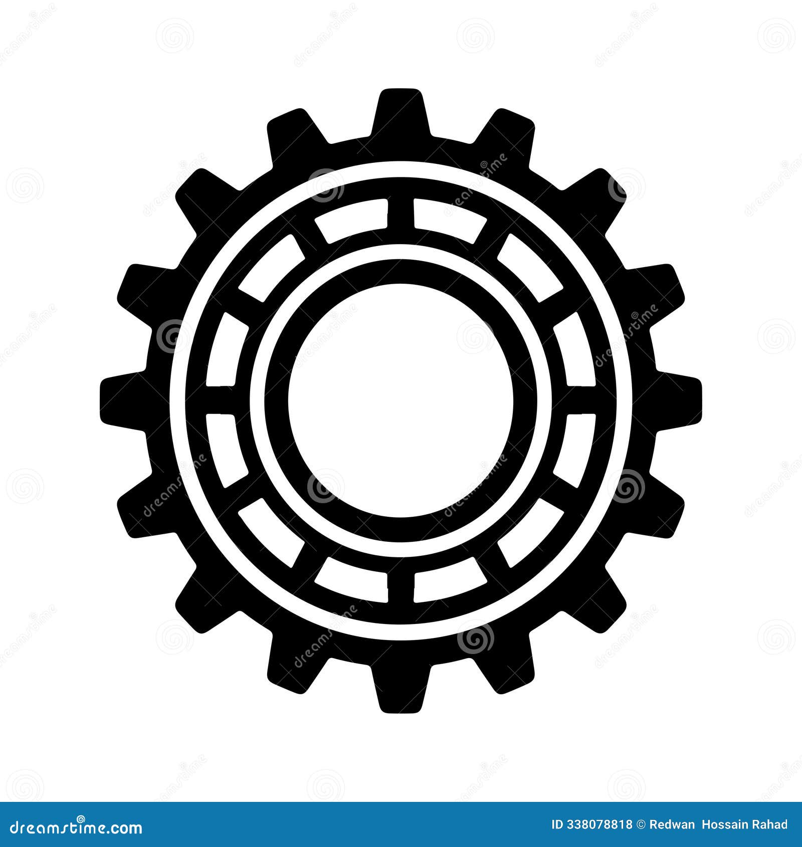 Gear Silhouette Vector Style with White Background Stock Vector ...