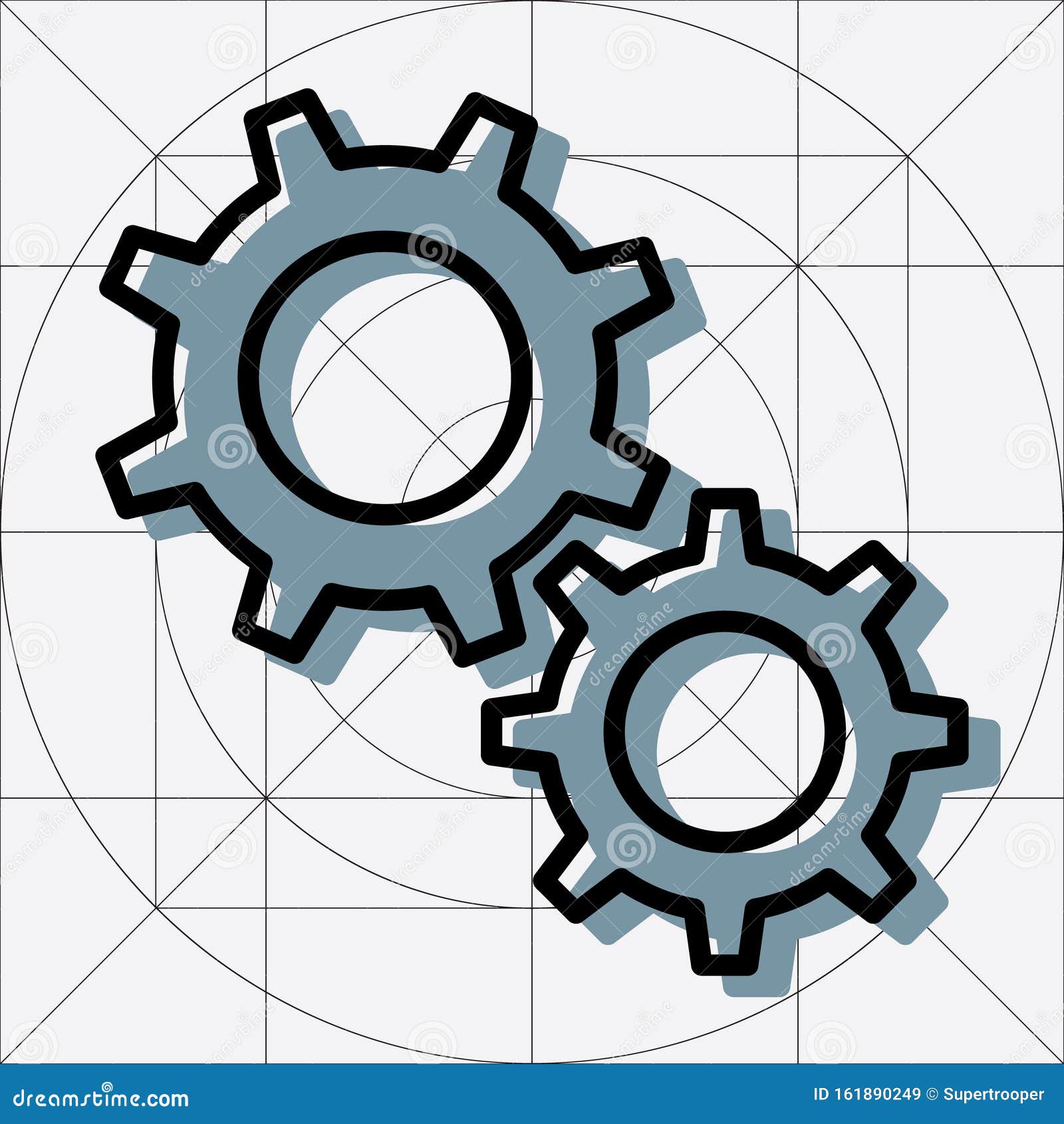 Gear Simple Vector Icon, Cog Wheel Pictogram, Settings Symbol, Engine ...