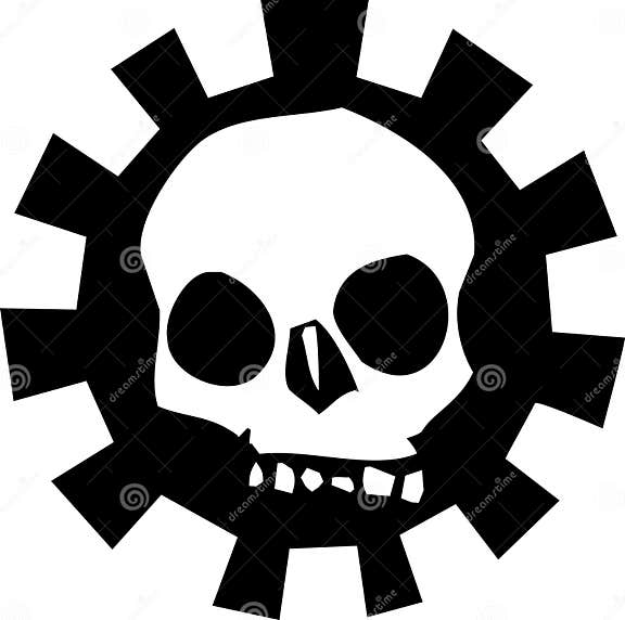 Gear Skull #1 stock vector. Illustration of grind, cemetery - 9838869