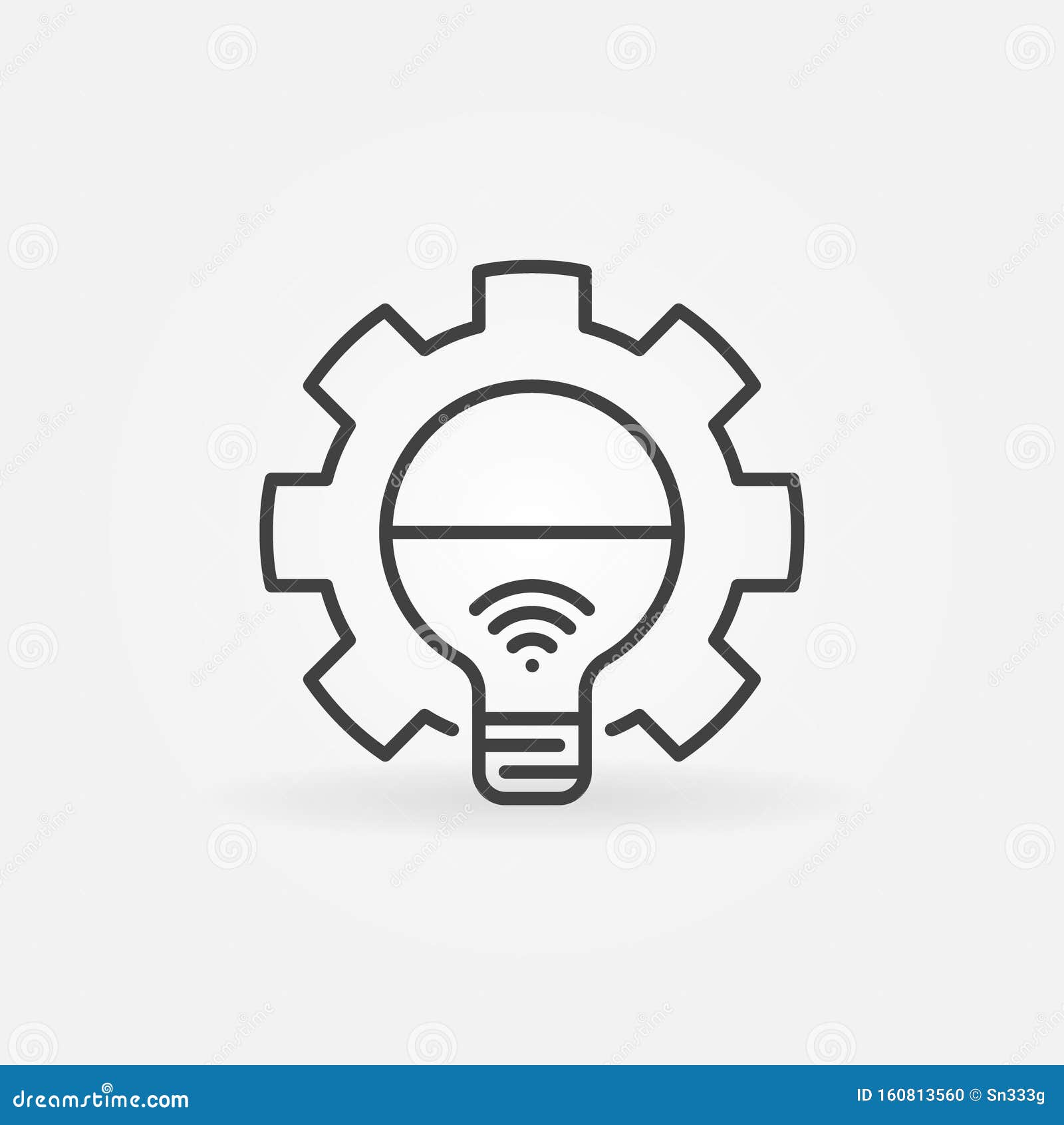 Smart Led Light Icon, Blue On White Vector Illustration | CartoonDealer ...