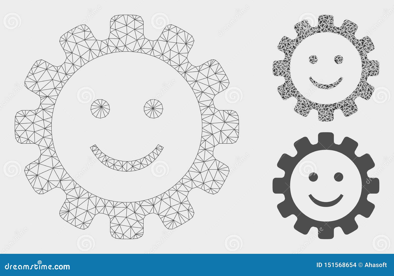 Gear Smile Smiley Vector Mesh Network Model and Triangle Mosaic Icon ... Gear Smile Smiley Vector Mesh Network Model and Triangle Mosaic Icon ...