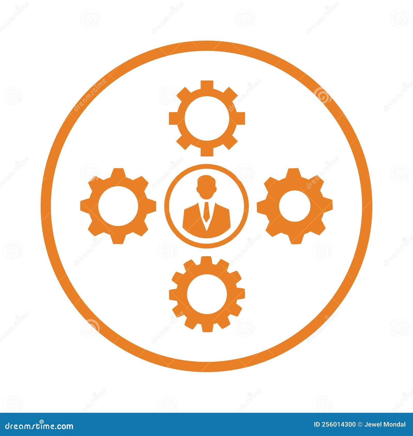 Gear, Specialist, Support Icon. Rounded Orange Vector Graphics Stock ...