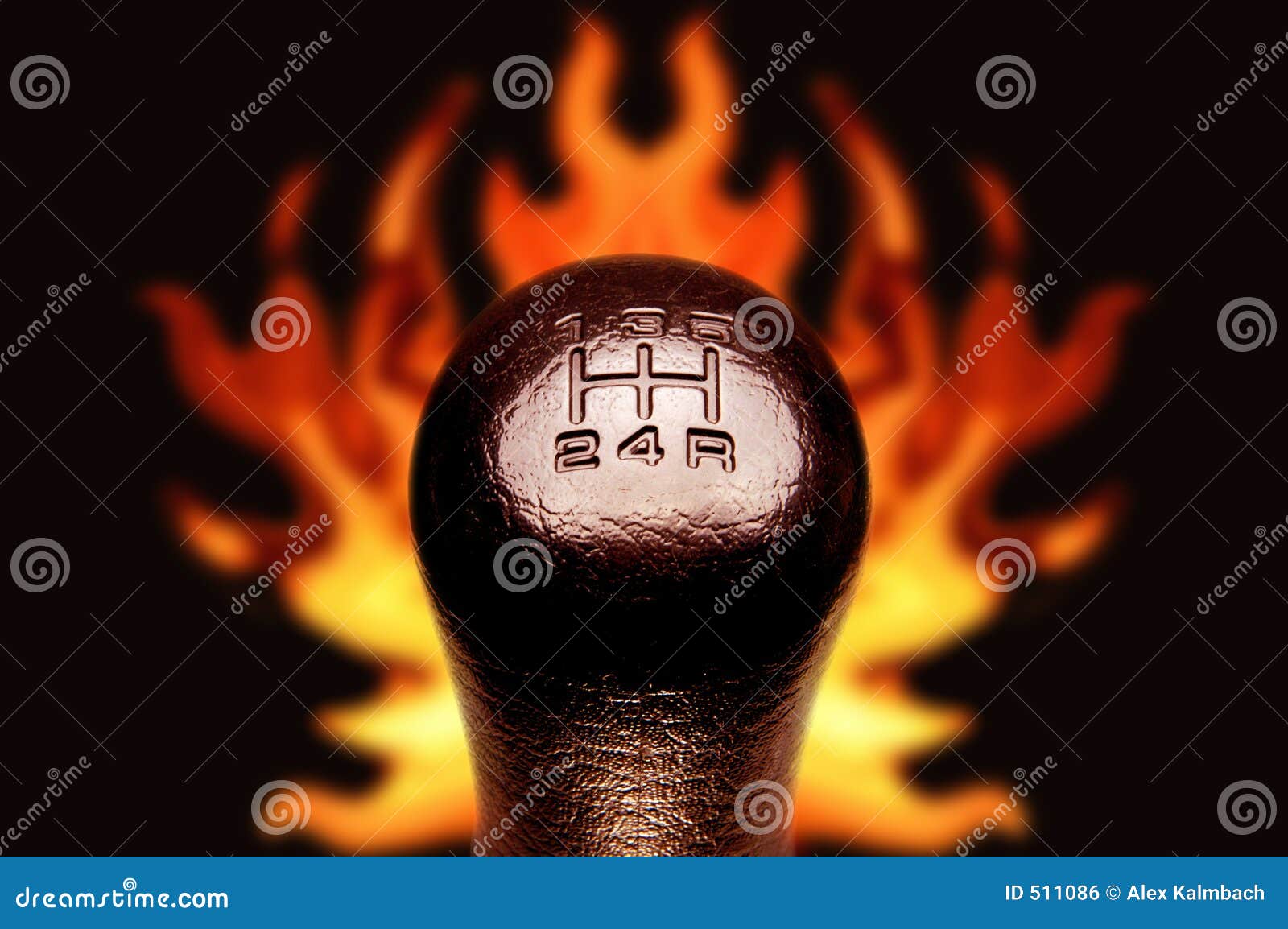 Gear Stick Of Manual Transmission Of Car With 6-speed And Reverse ...