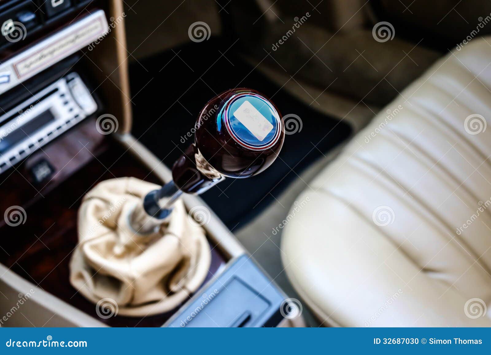 Gear Stick Of Manual Transmission Of Car With 6-speed And Reverse ...