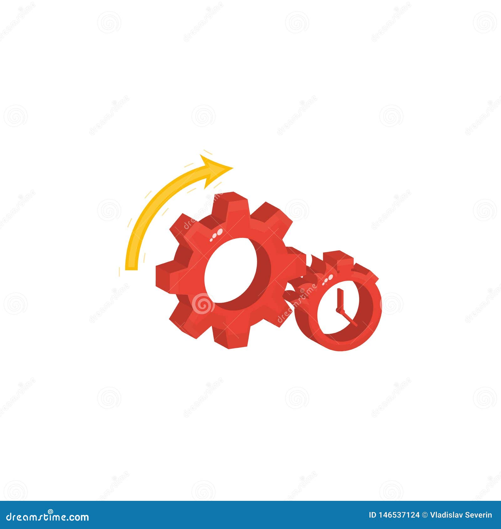 Gear and Stopwatch and Timer, a Symbol of Fast and Efficient Work, the ...