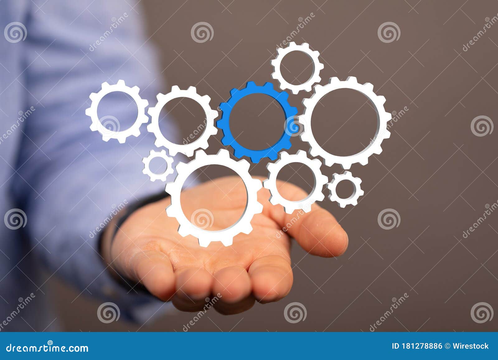 A Gear with Success Concept Digital Stock Photo - Image of engine ...