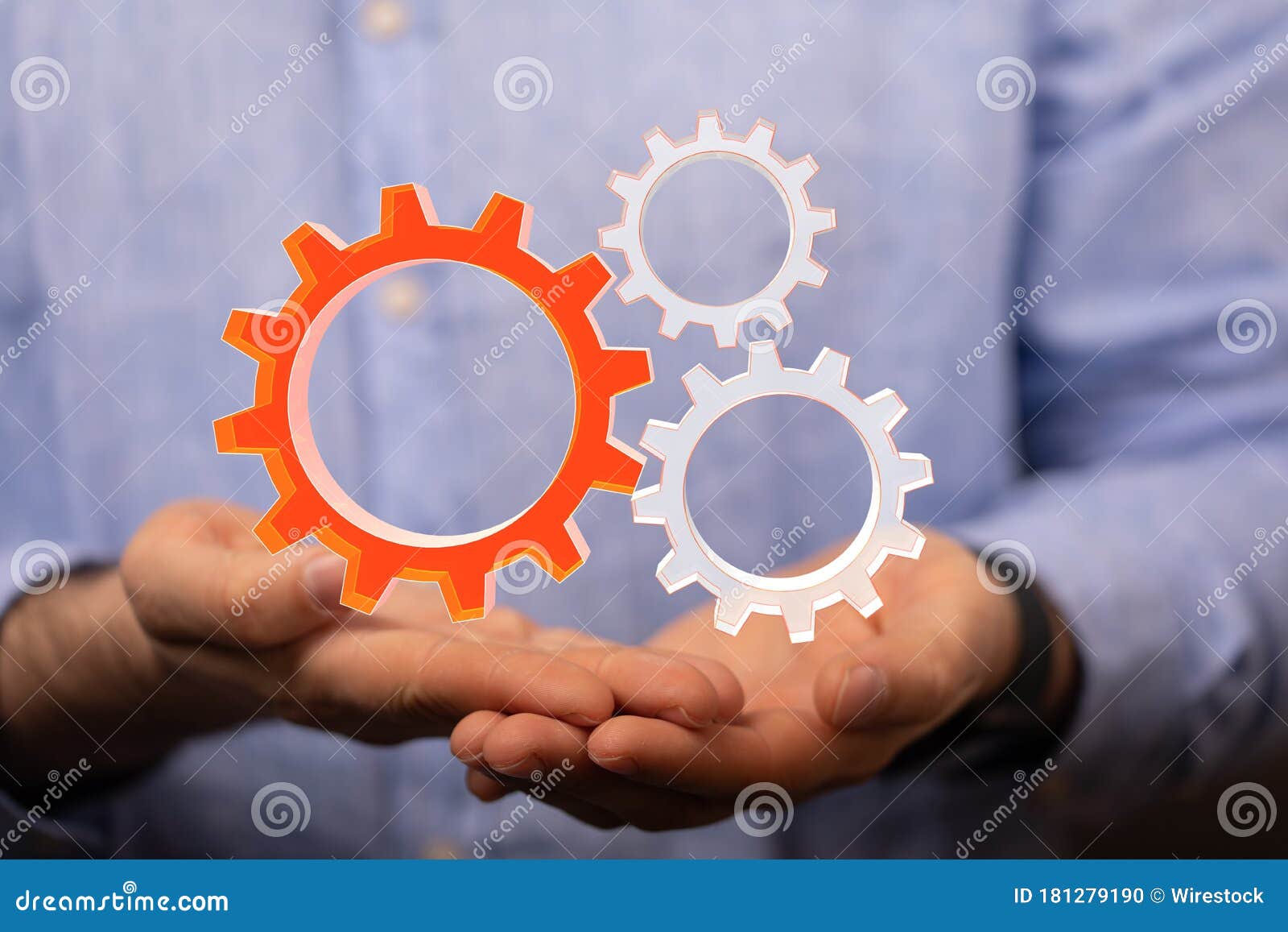 A Gear with Success Concept Digital Stock Photo - Image of mechanics ...