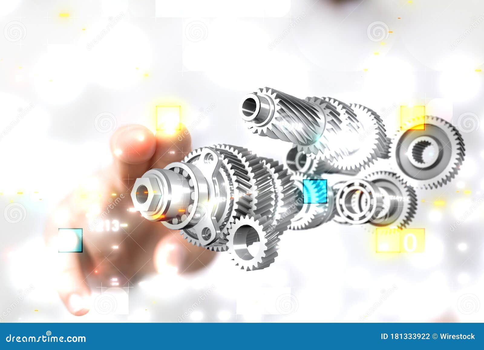 A Gear with Success Concept Digital Stock Photo - Image of design ...