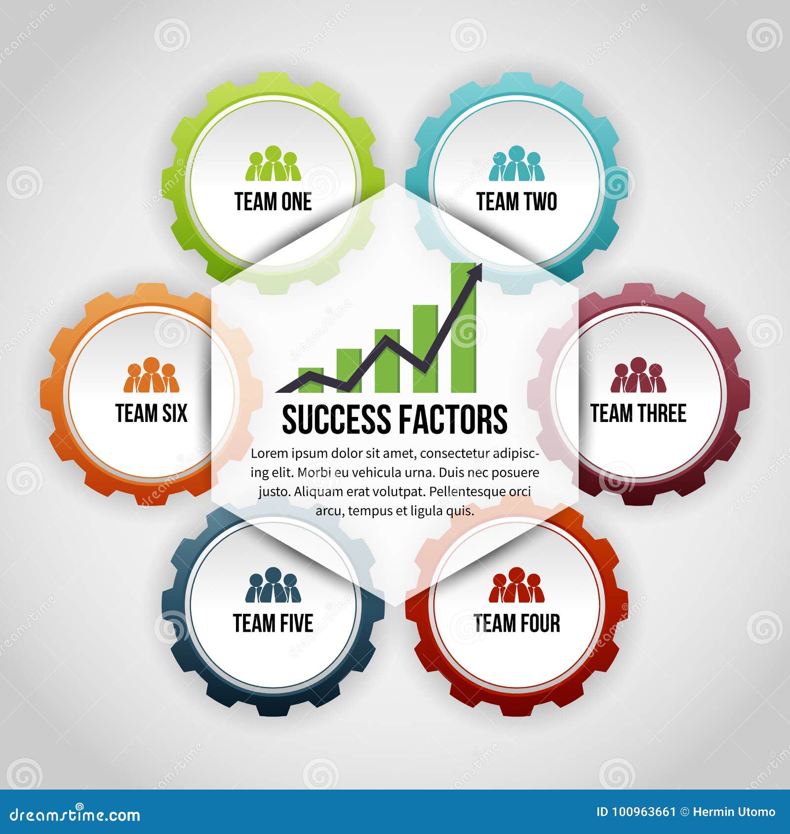 Gear Success Factor Infographic Stock Vector - Illustration of ...