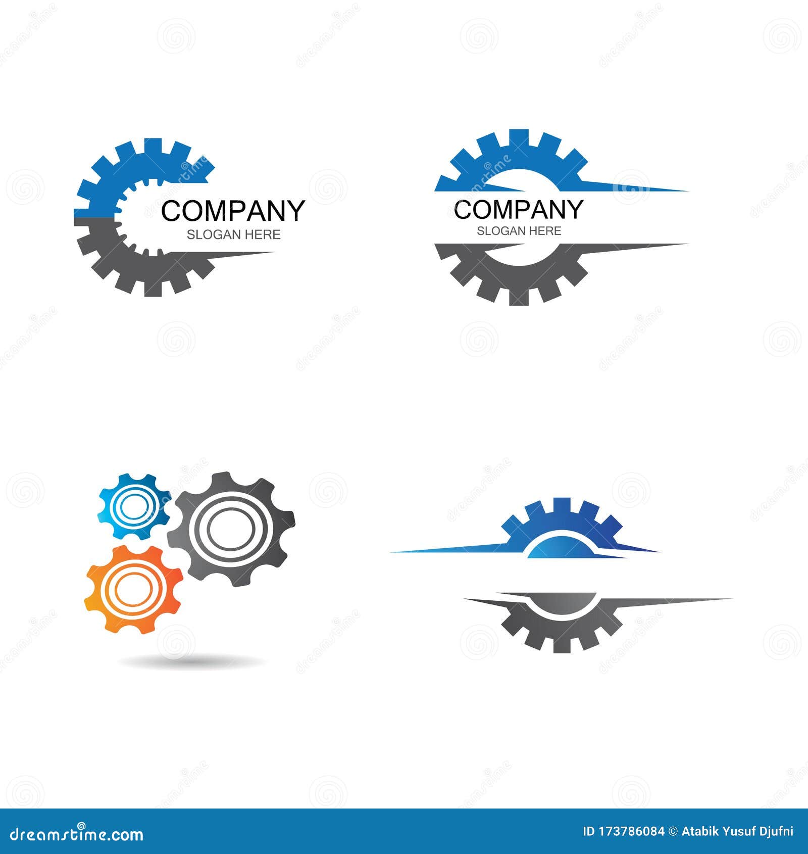 Gear symbol vector icon stock vector. Illustration of modern - 173786084