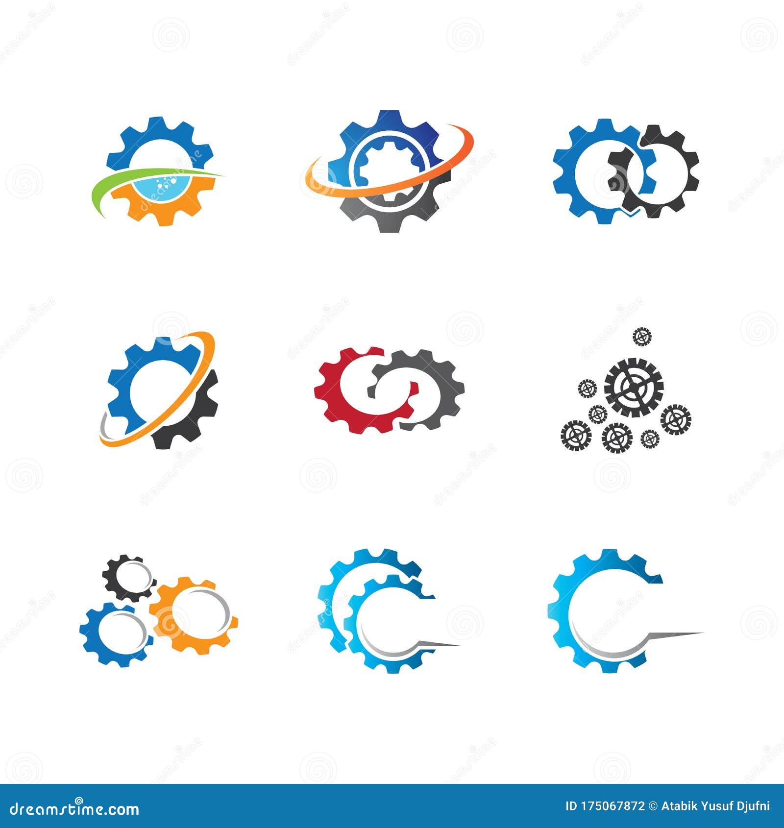 Gear symbol vector icon stock vector. Illustration of business - 175067872