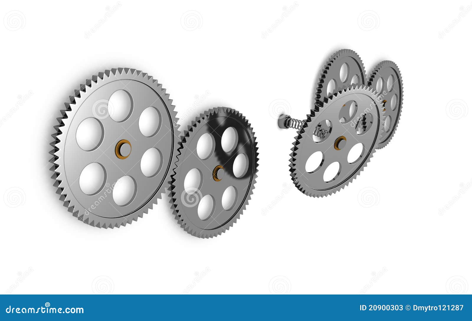 Gear System Failed. on the White Background Stock Illustration ...