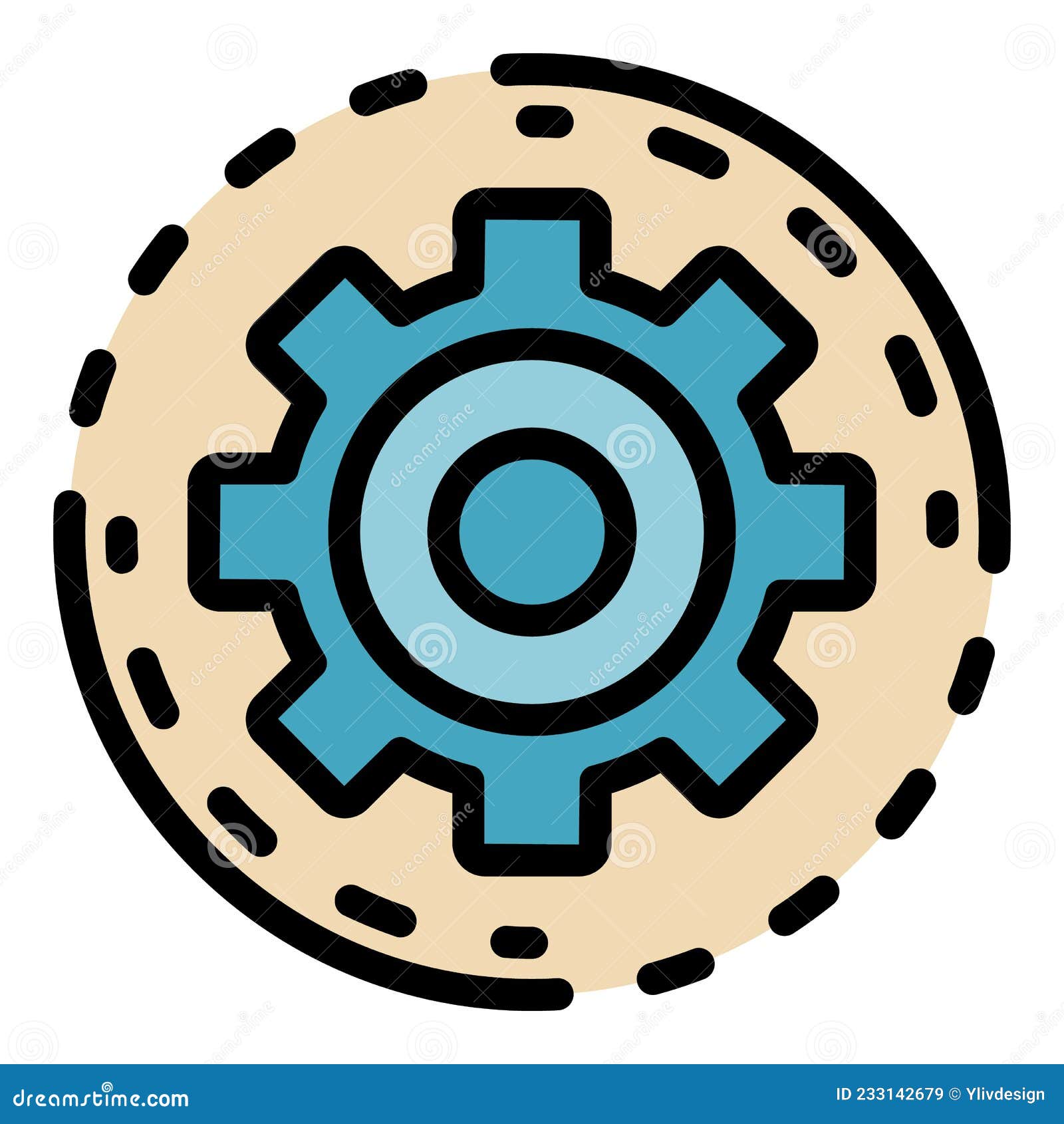 Gear System Manager Icon Color Outline Vector Stock Vector ...