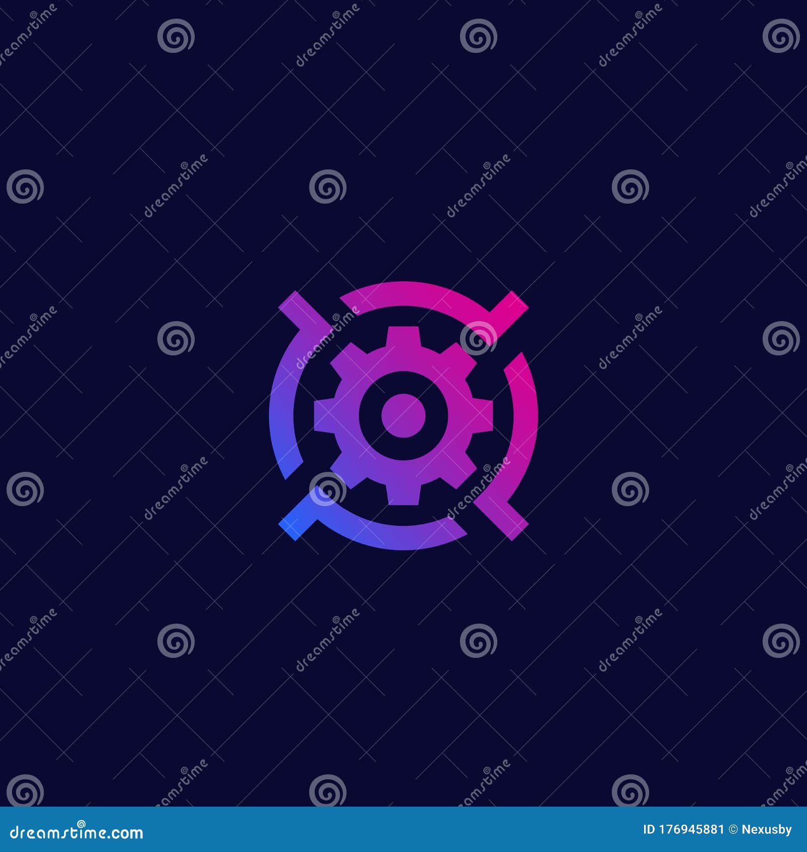 Gear and Target Vector Logo Icon Stock Vector - Illustration of ...