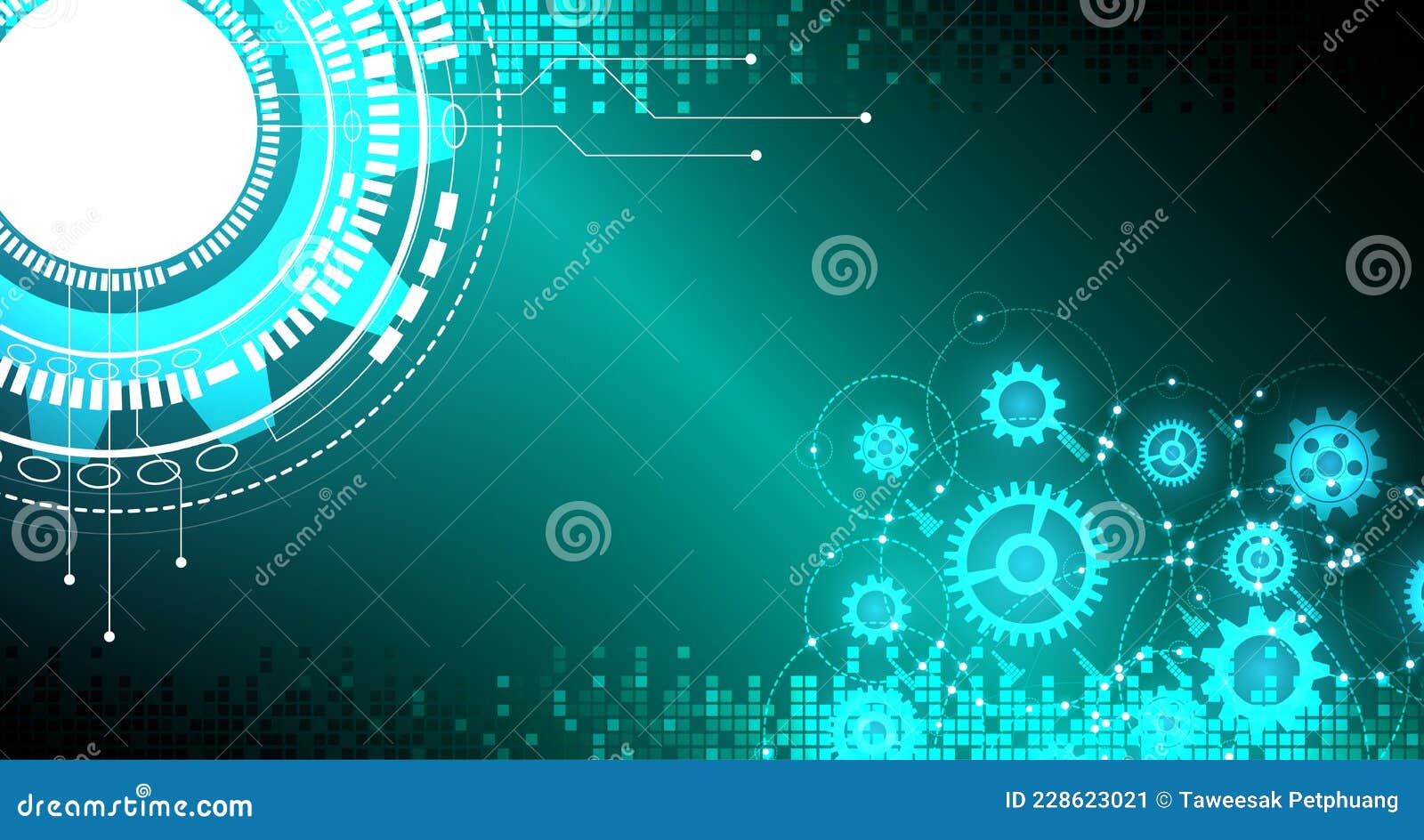 Gear Technology Background, Digital Technology and Engineering Concept ...