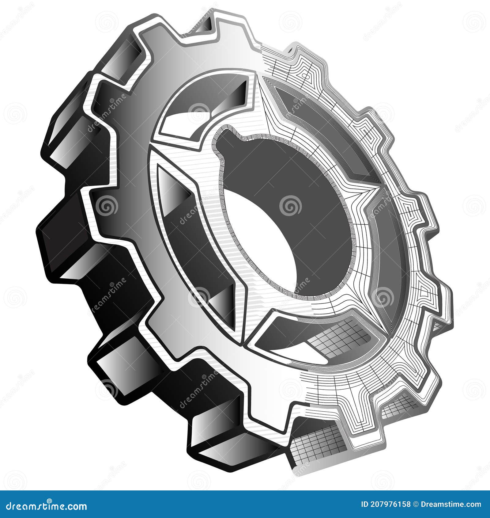 Gear Tecnick Live Art Fast Spinning Graphics Stock Illustration ...
